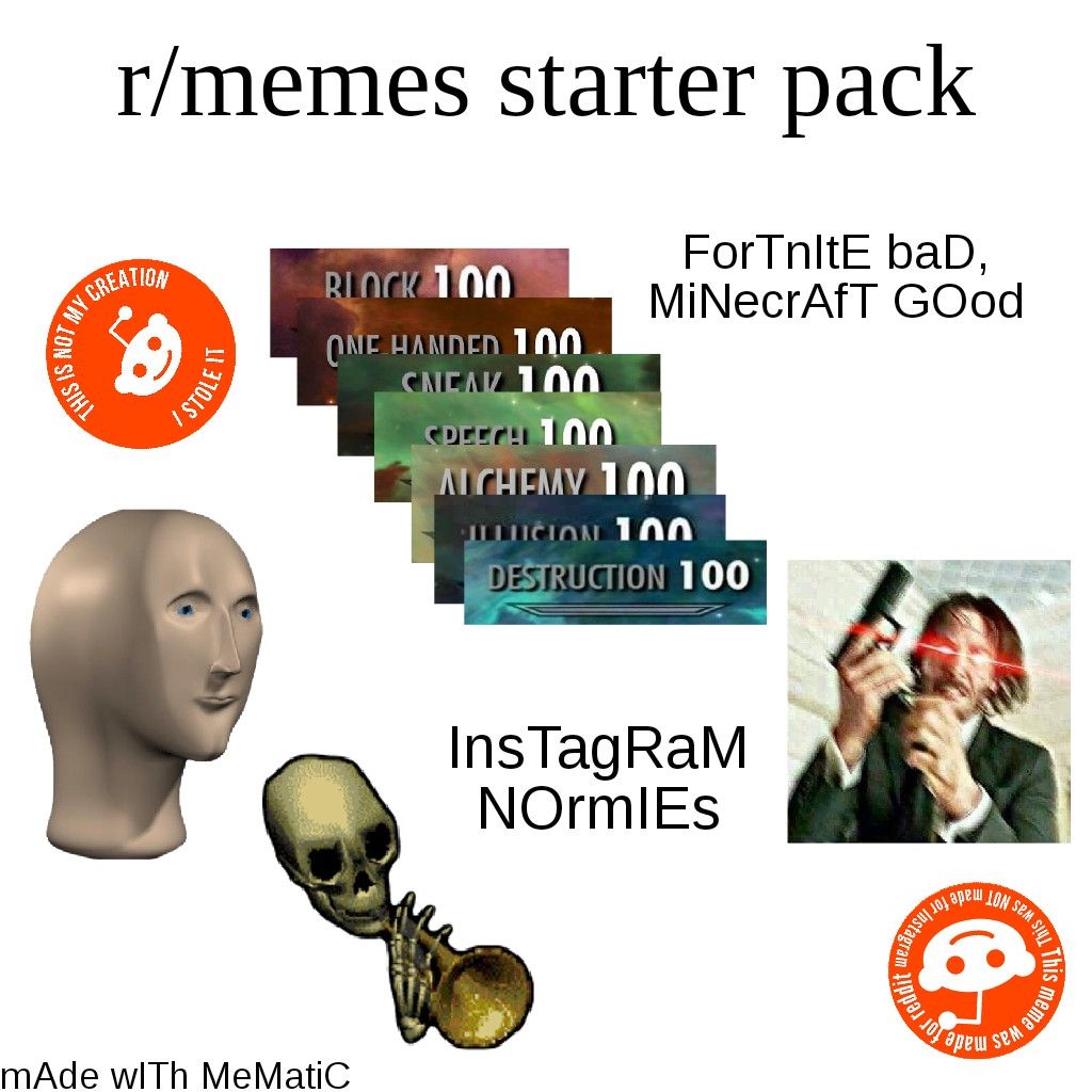 The "r/memes" starter pack | Scrolller