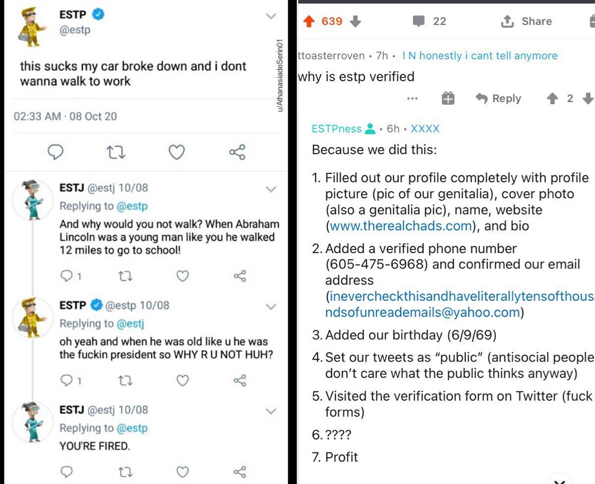 The story of how @ESTP became verified on Twitter | Scrolller