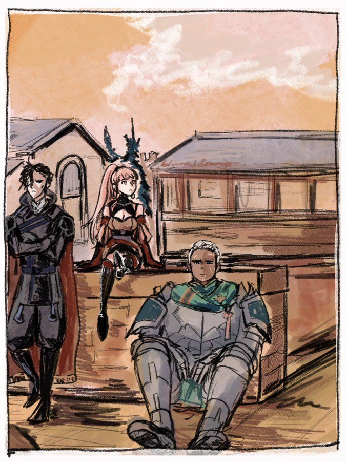 The Three Retainers (Art by @blamedorange on Twitter) | Scrolller