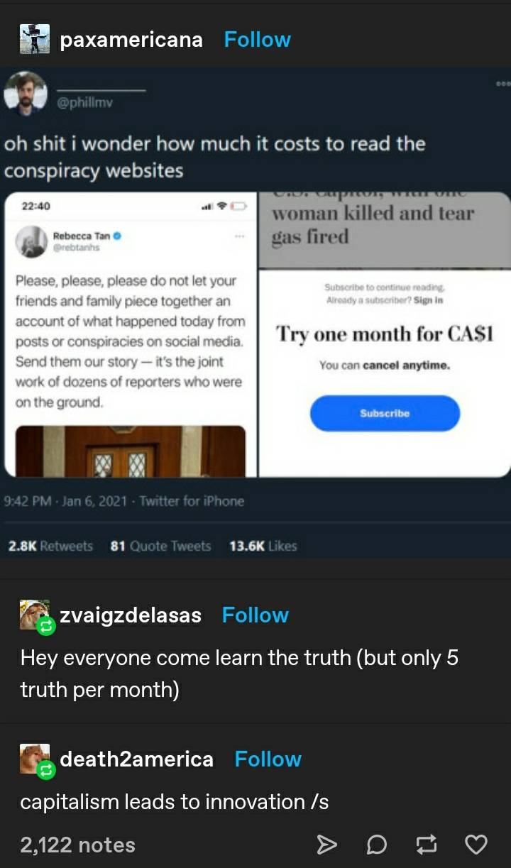 The truth, for only one dollar a month! | Scrolller