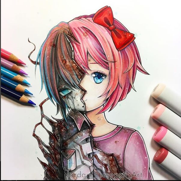 The Two Sides of Sayori | Scrolller