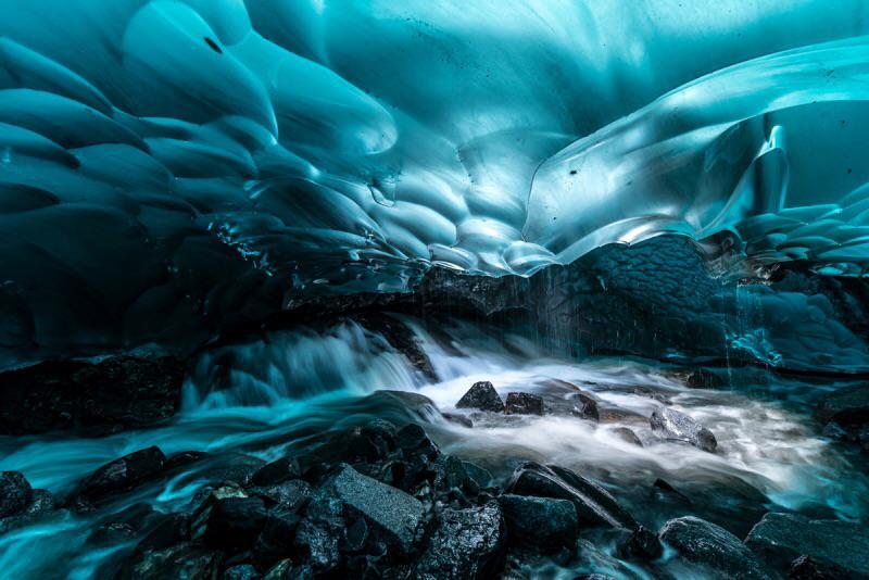 The underside of a Glacier. | Scrolller