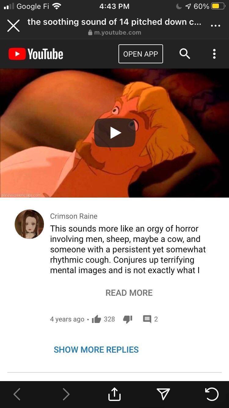 The video was called “The soothing down of 15 pitched down crying babies” | Scrolller