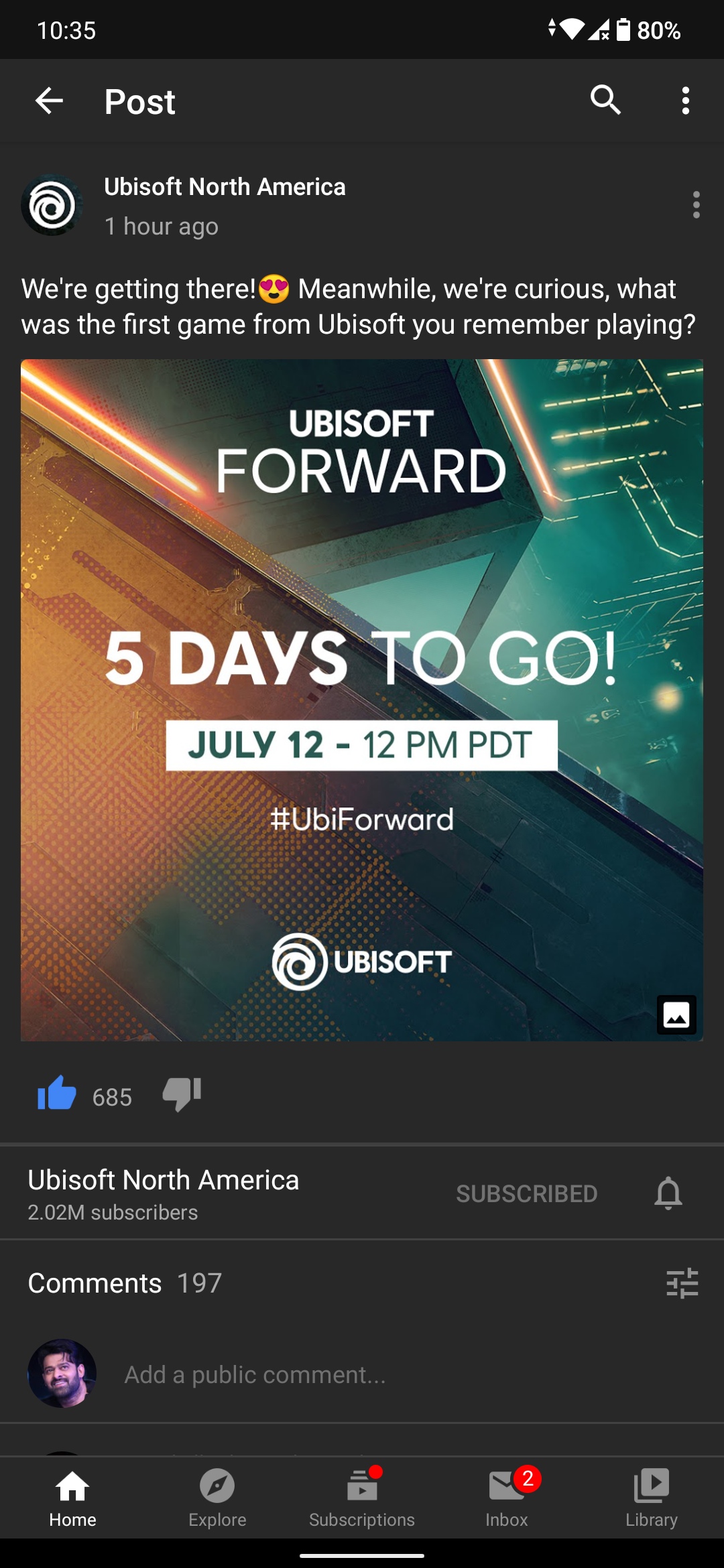 They are asking about first game(why)?. Mine was warrior within. I am getting excited.lol ...