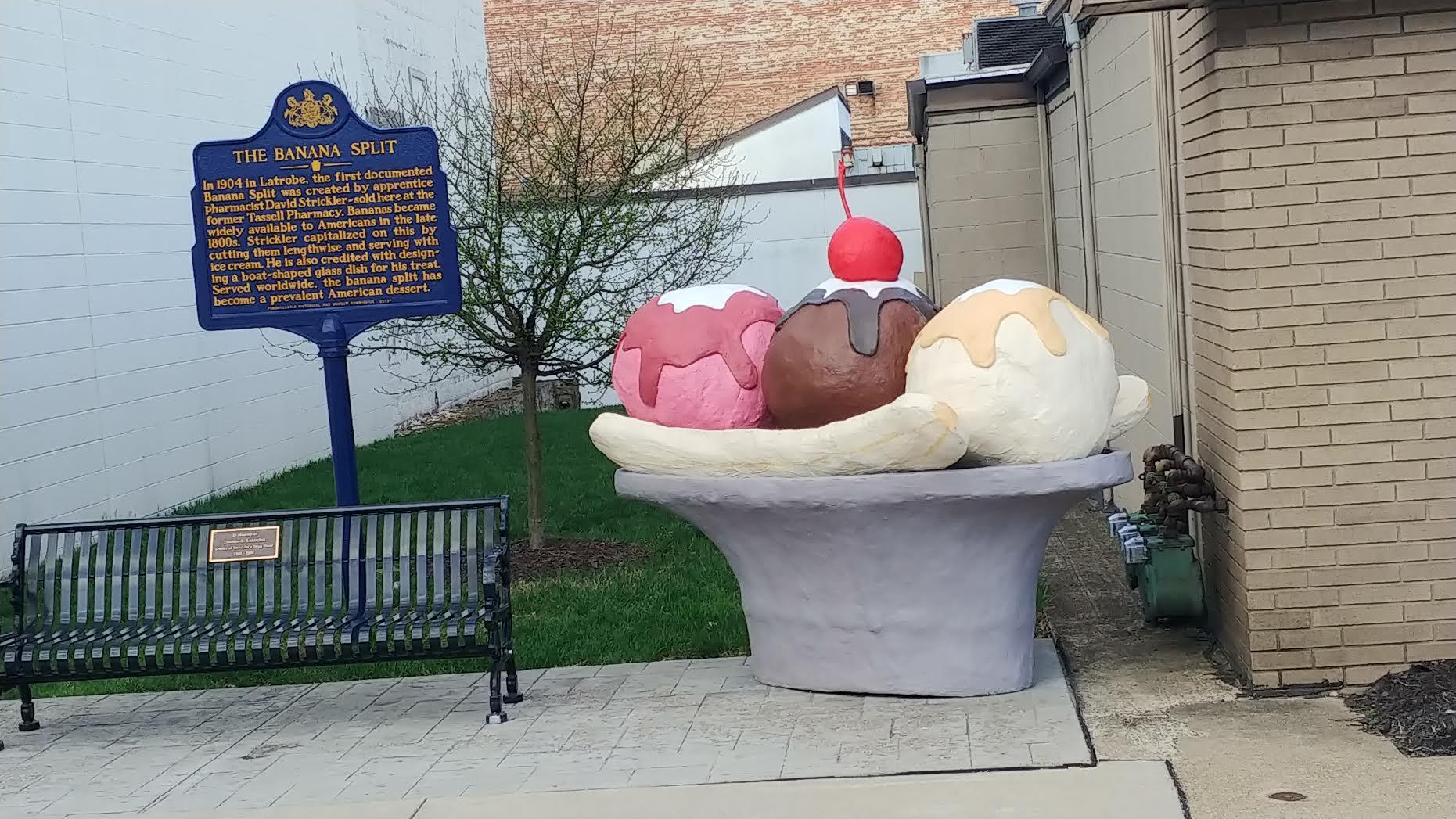This giant banana split that sits at the old Tassell Pharmacy location, where David Strickler ...