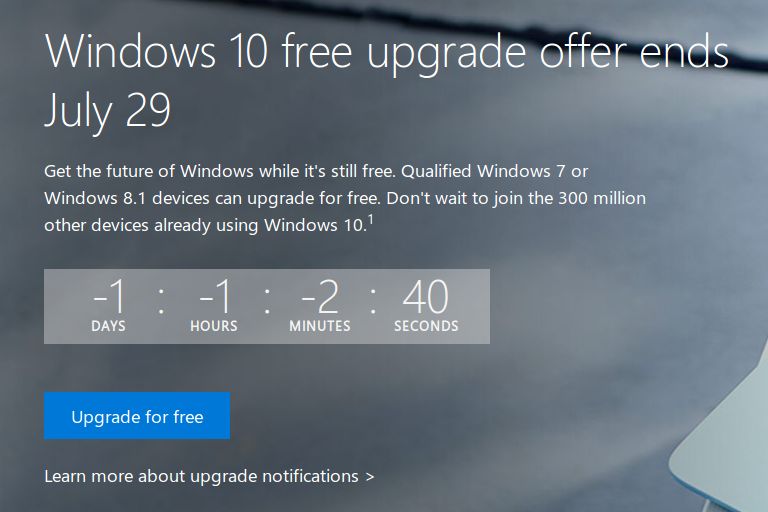 This is what the countdown looks like after the deadline :) | Scrolller