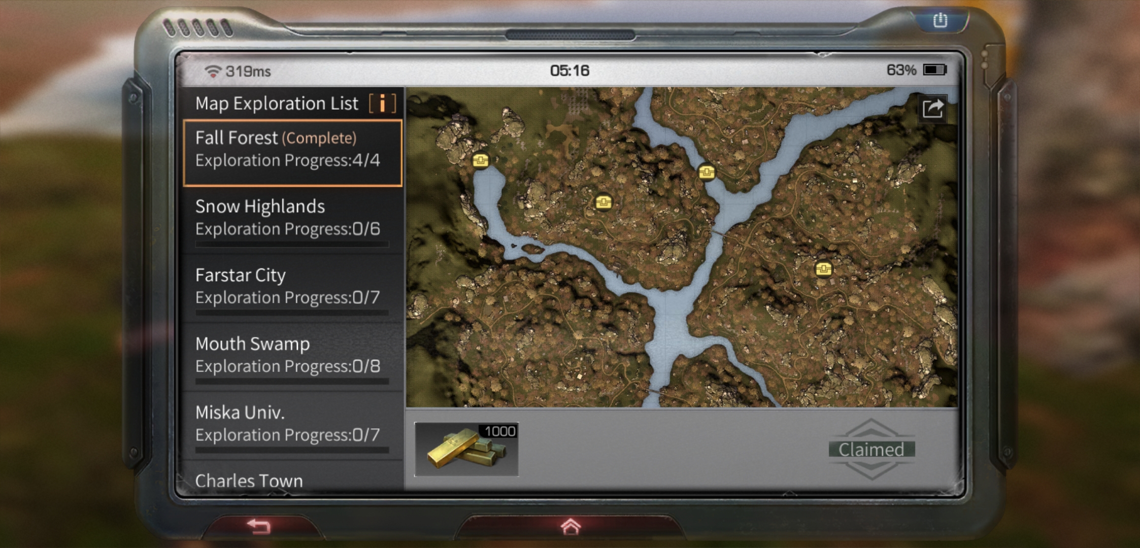 This is where my exploration chests are located in Fall Forest. | Scrolller