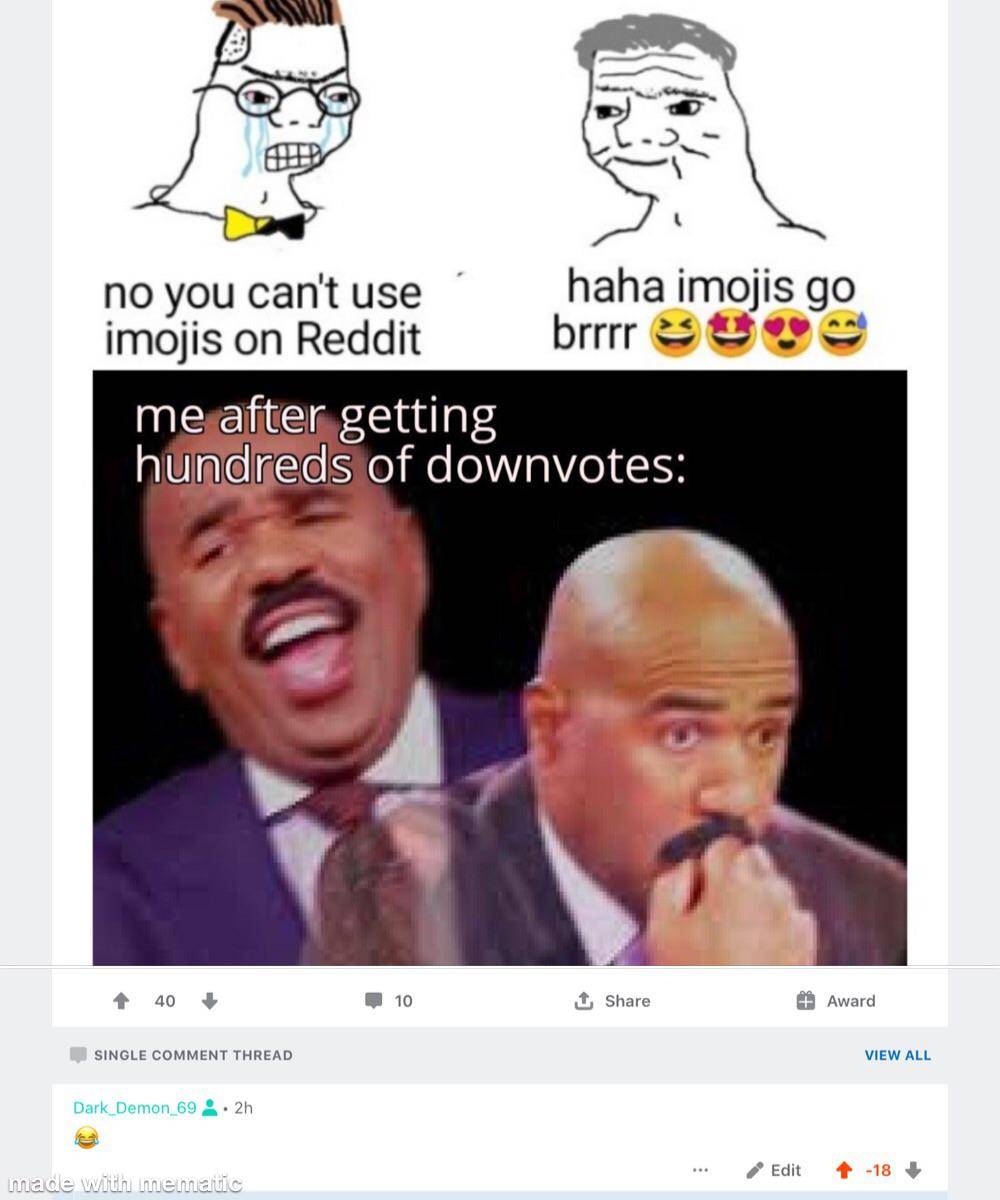 This Madlad who posted an emoji comment on an anti-emoji post! | Scrolller