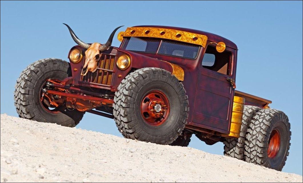 This ratrod dually Willys Pickup. | Scrolller