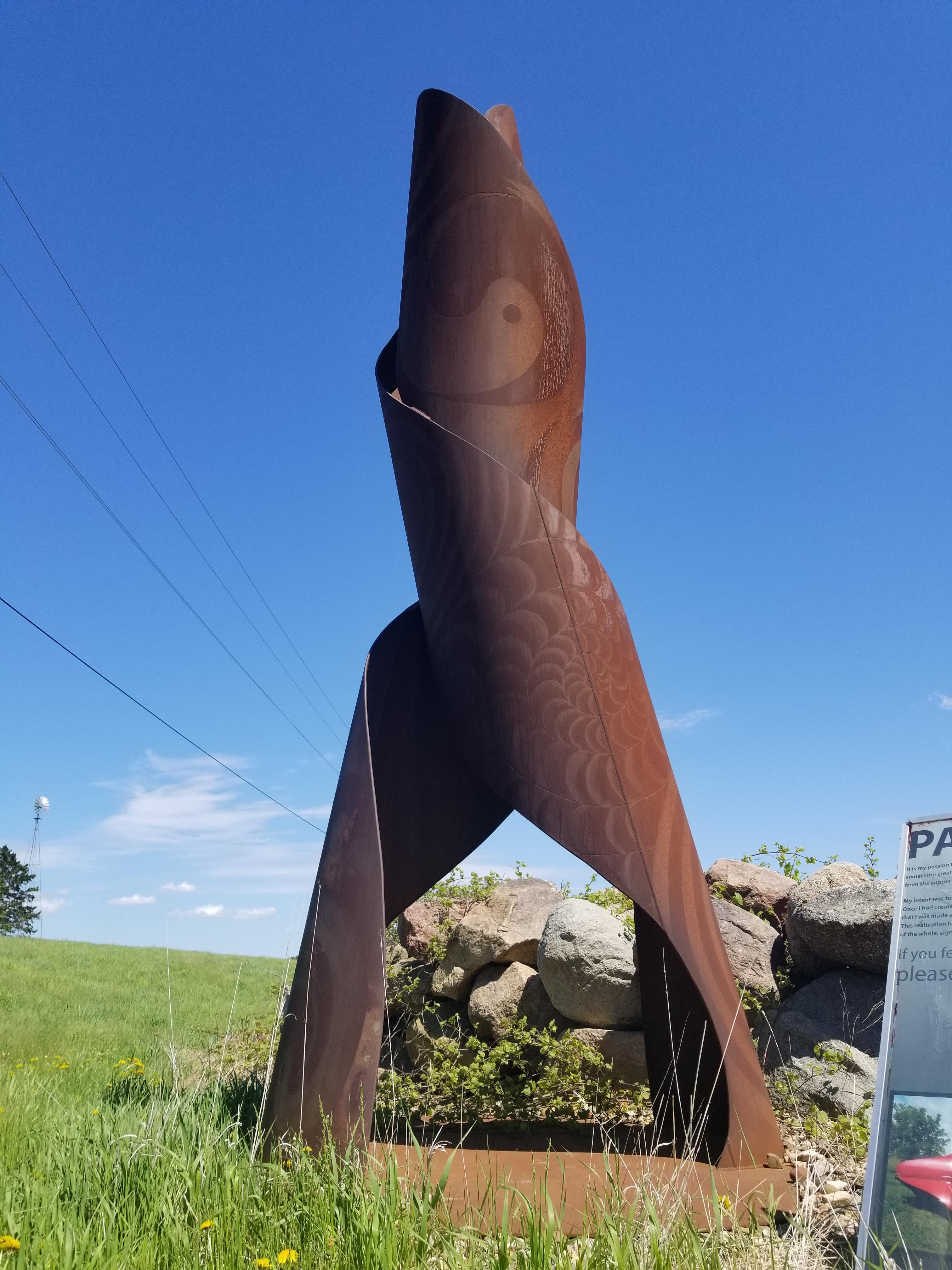 This sculpture made out of a billboard standpipe. | Scrolller