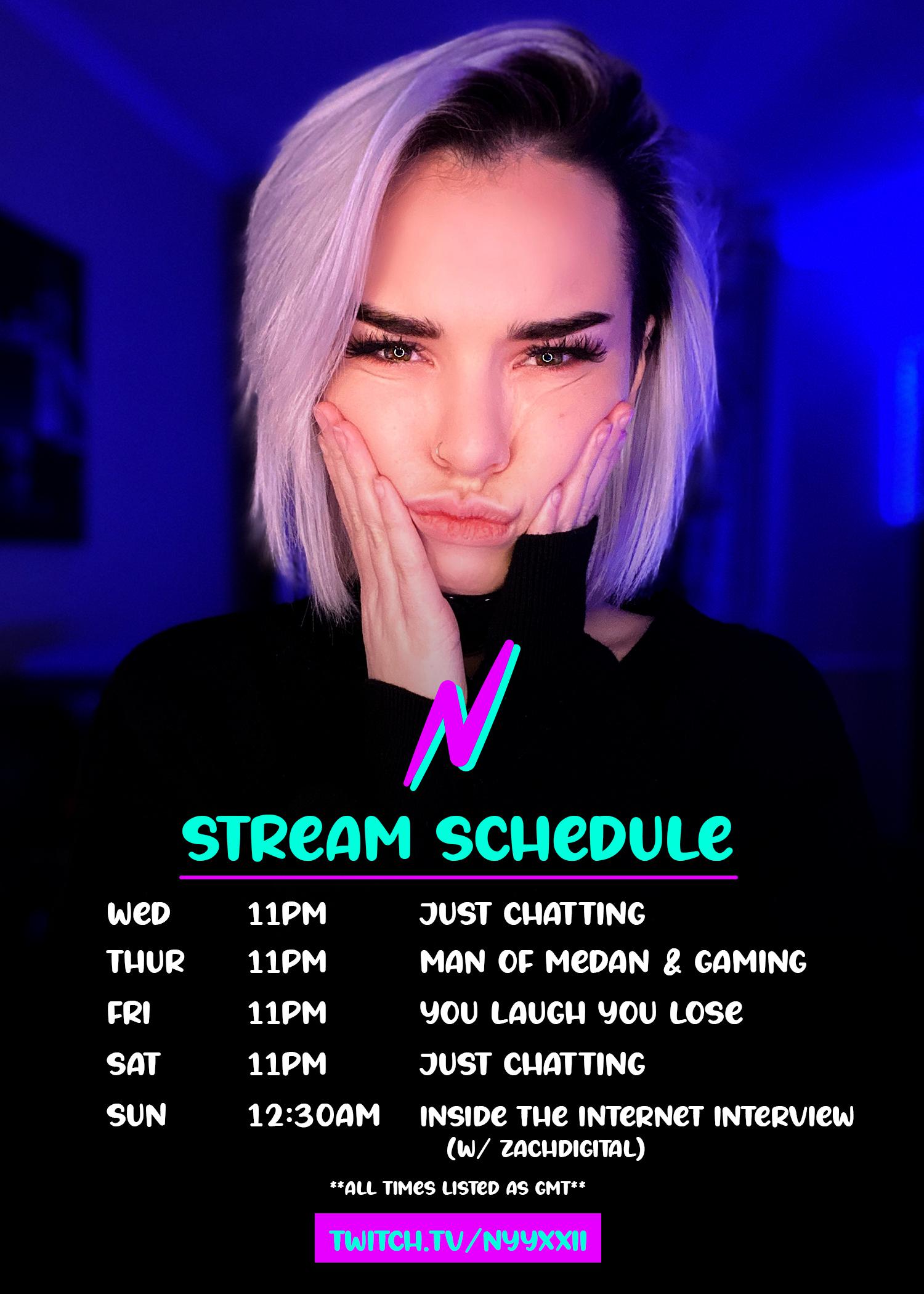 This week's stream schedule | Scrolller