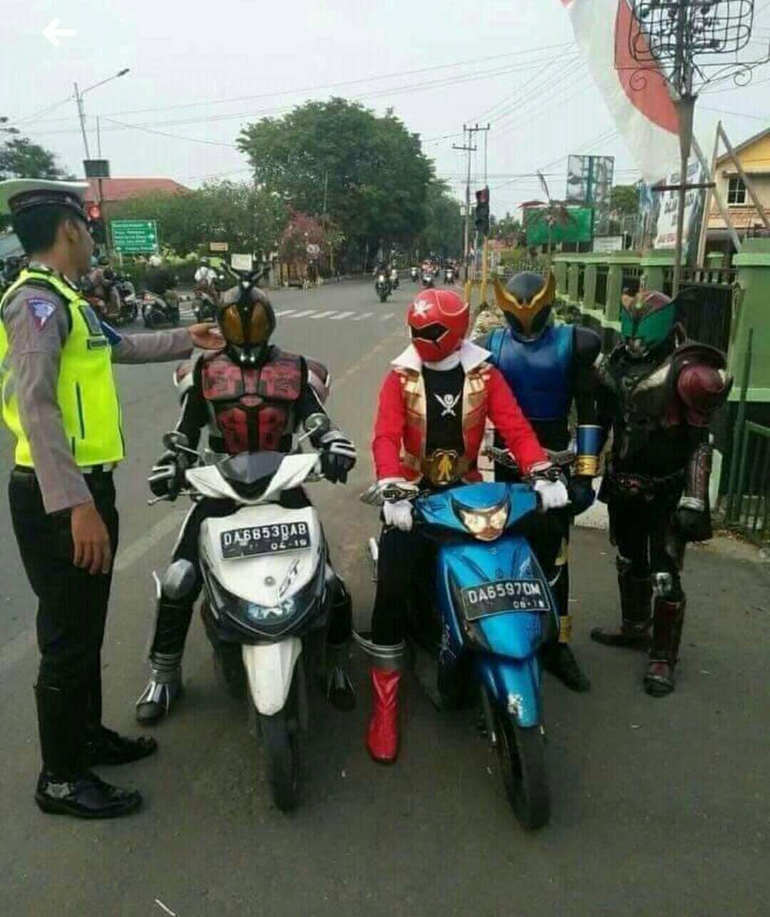 Three Riders and a Sentai caught violating quarantine lockdown. | Scrolller