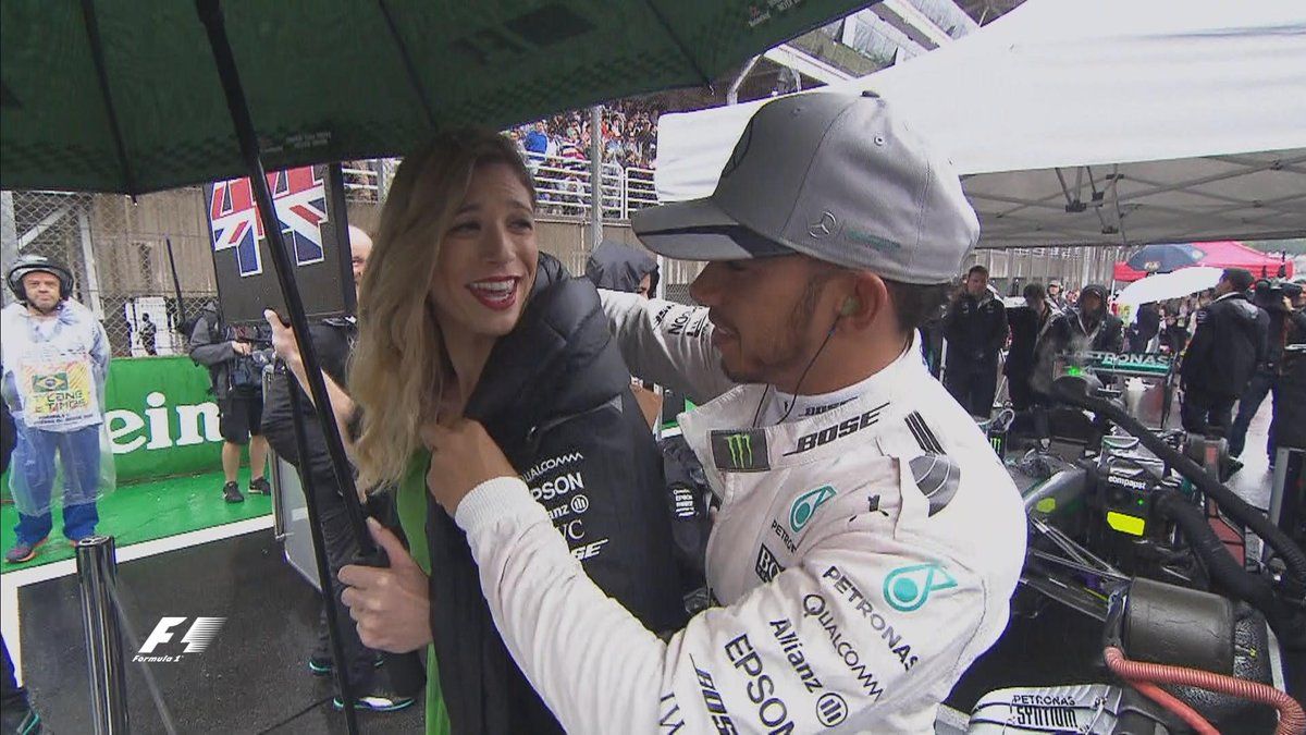 Throwback: Lewis Hamilton gives a grid-girl his jacket, Brazil 2016 | Scrolller
