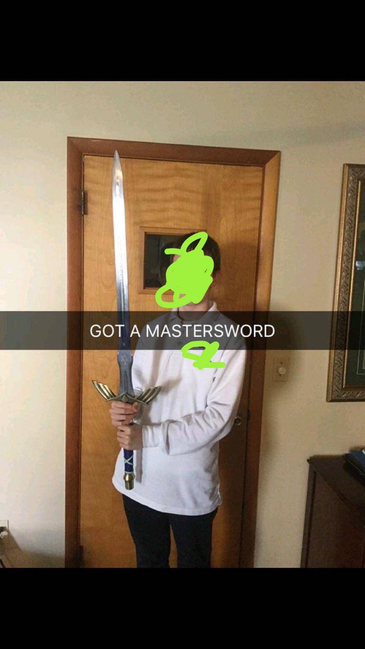 Throwback to when I got a master sword in 8th grade... my friends still bring this pic up years ...