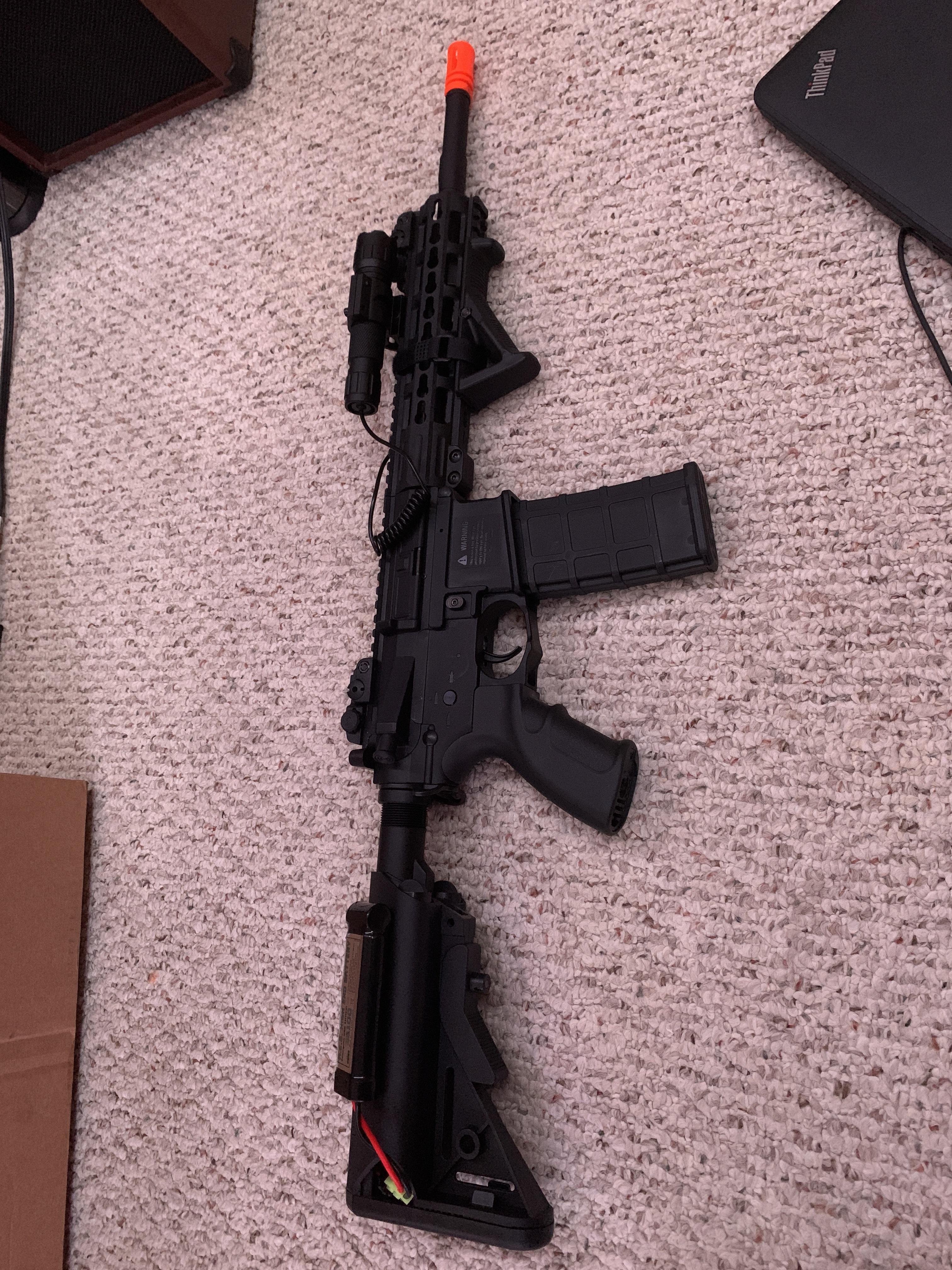 Tippmann tactical commando. also, how do i get the orange tip off, i got a tracer unit coming ...