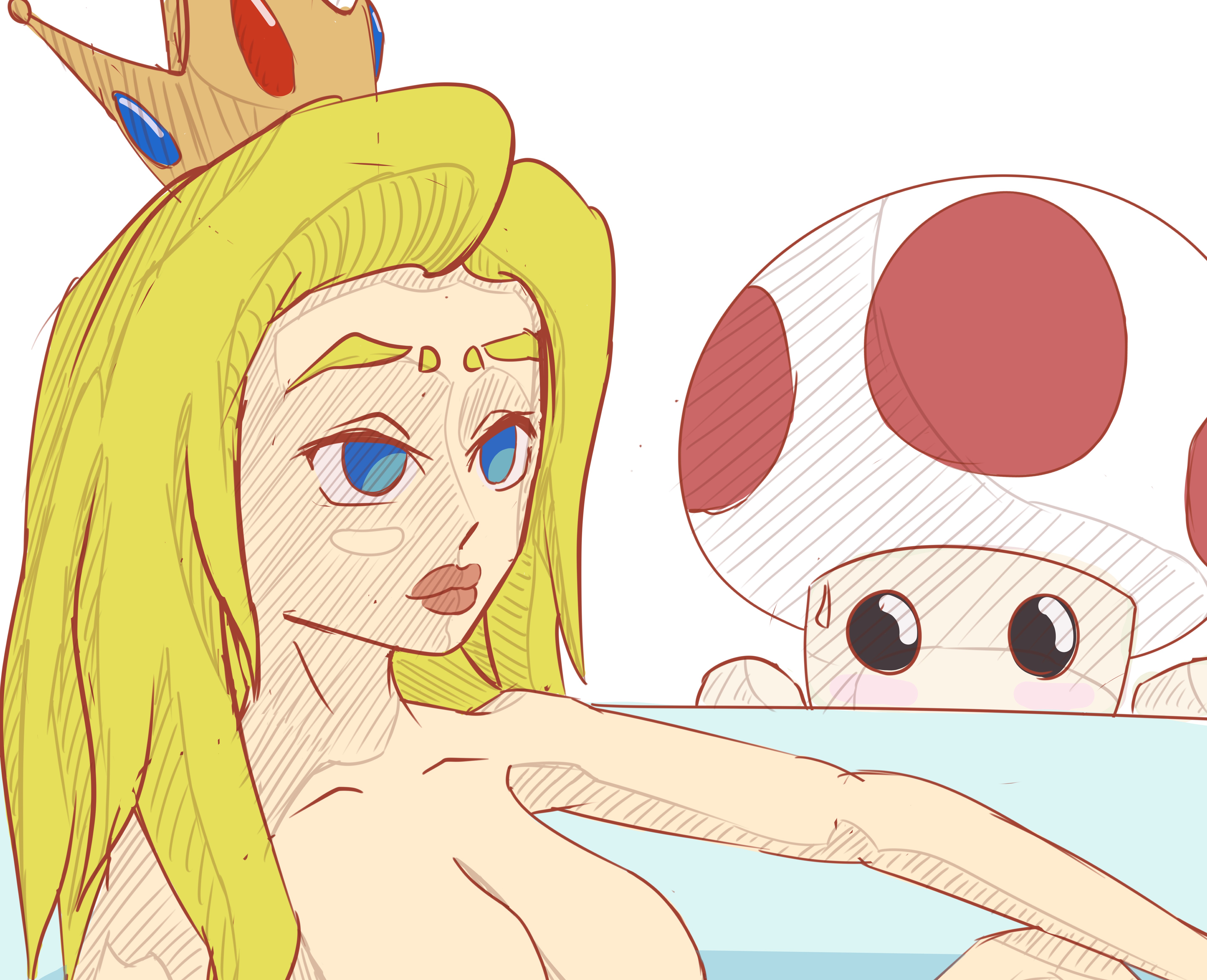 Toad gets a glance! (Peach) [Super mario] | Scrolller
