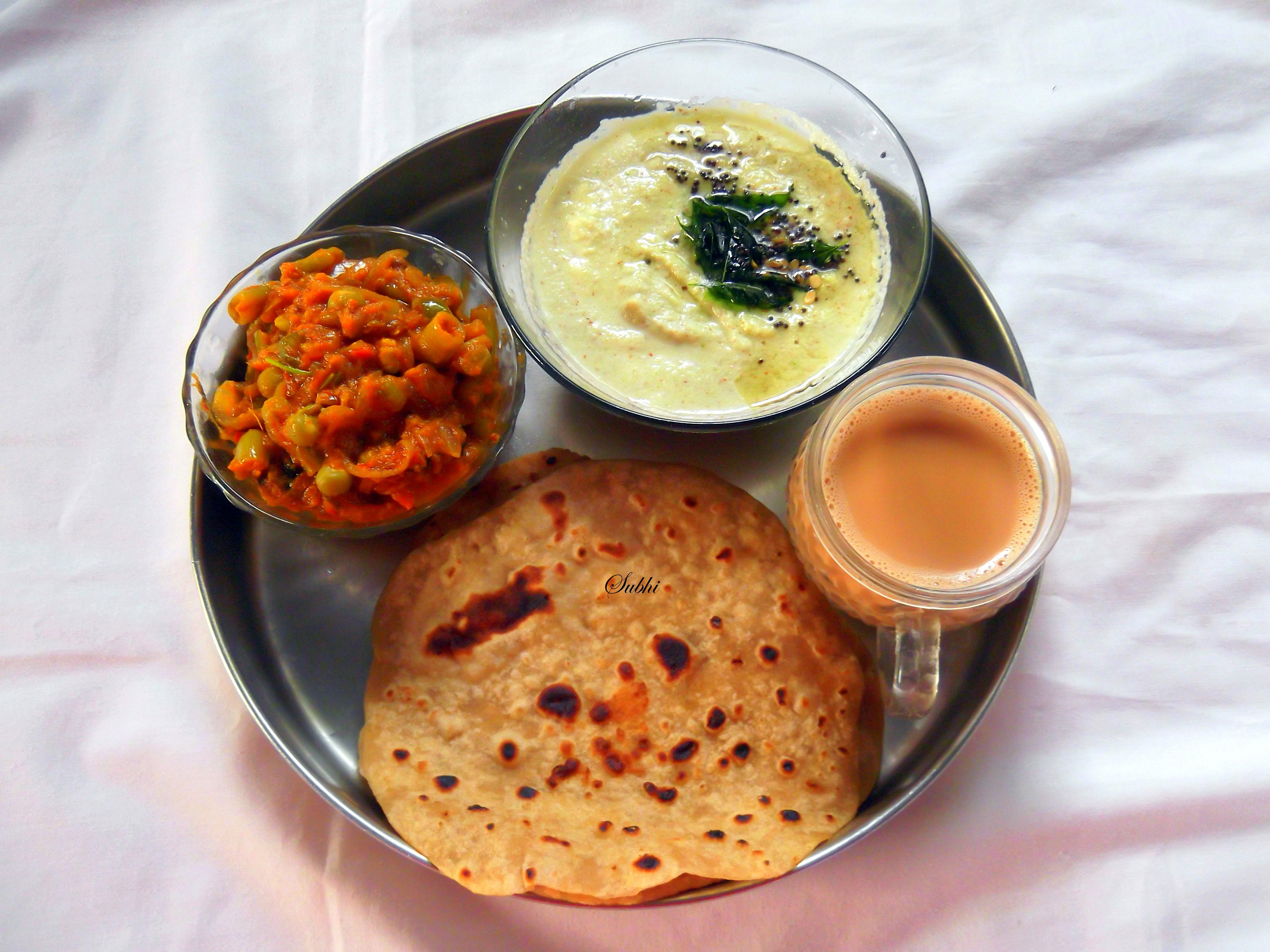 Today I Ate...Roti, Capsicum Beans Masala, Coconut Chutney, Tea... | Scrolller