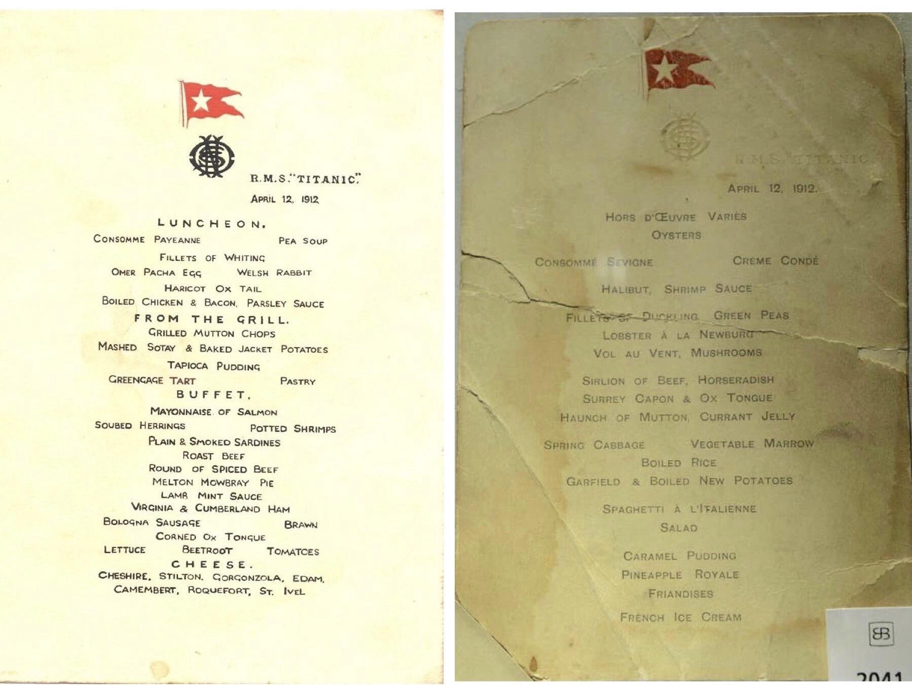 Today’s 1st class menu | Scrolller