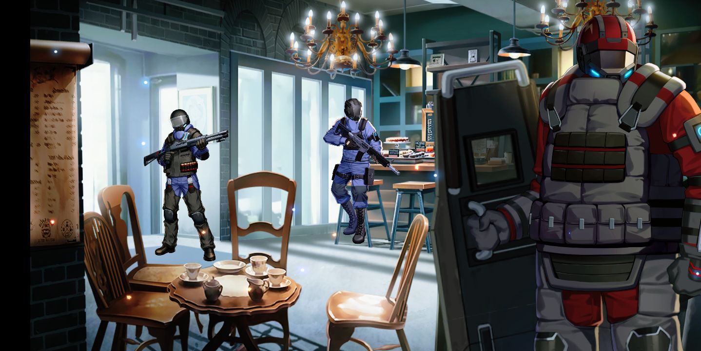 Tommy and his crew chilling while guarding at the cafe. | Scrolller