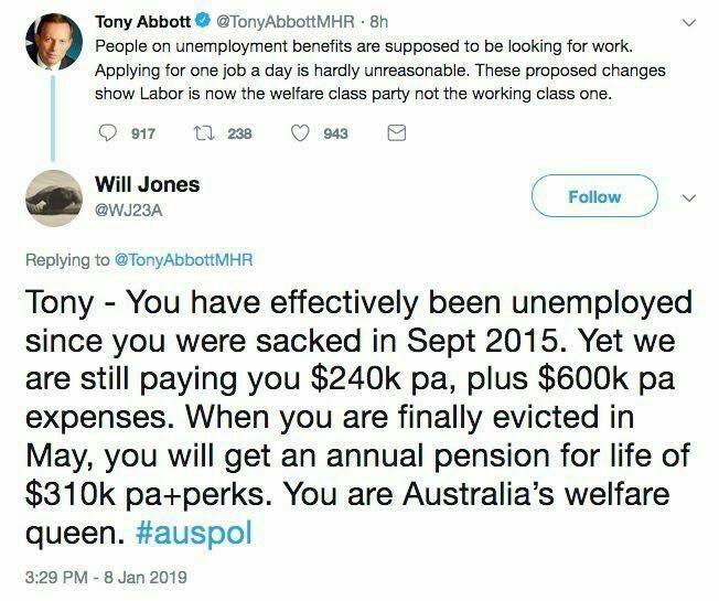Tony Abbot called out for being a welfare recipient | Scrolller