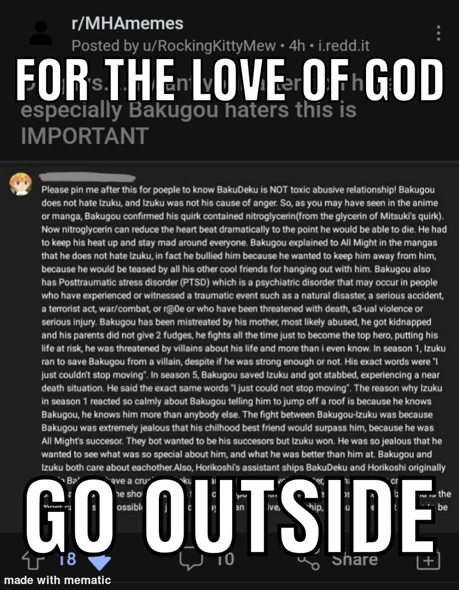 Touch grass please | Scrolller