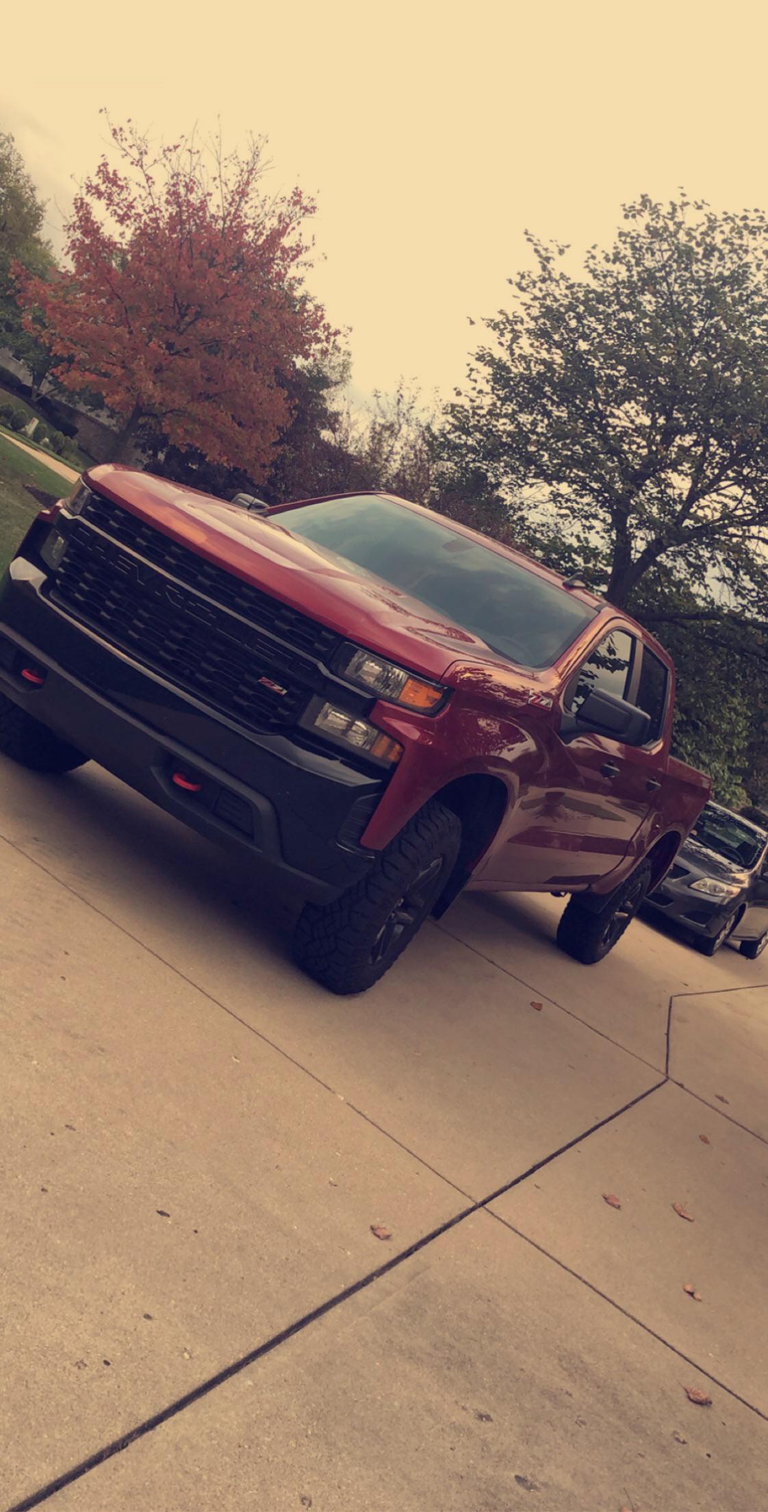 Traded in the Camaro for the Trail Boss. Loving the decision. Feels like a moving living room ...