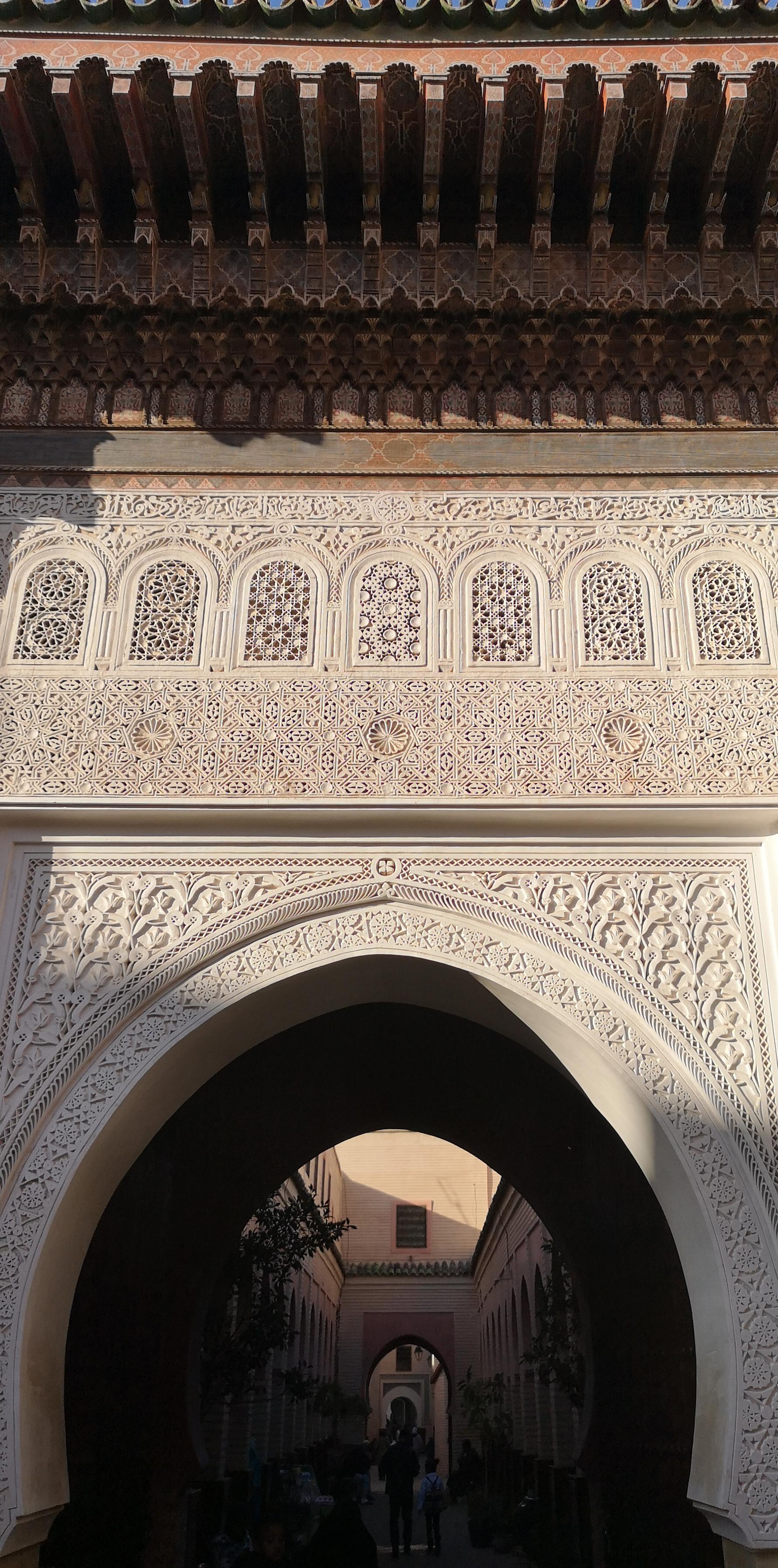 Traditional Moroccan architecture in Marrakech - This level of detail is visible throughout the ...