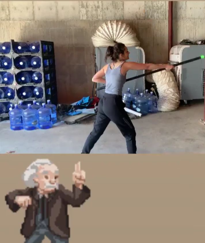 Training with her staff | Scrolller