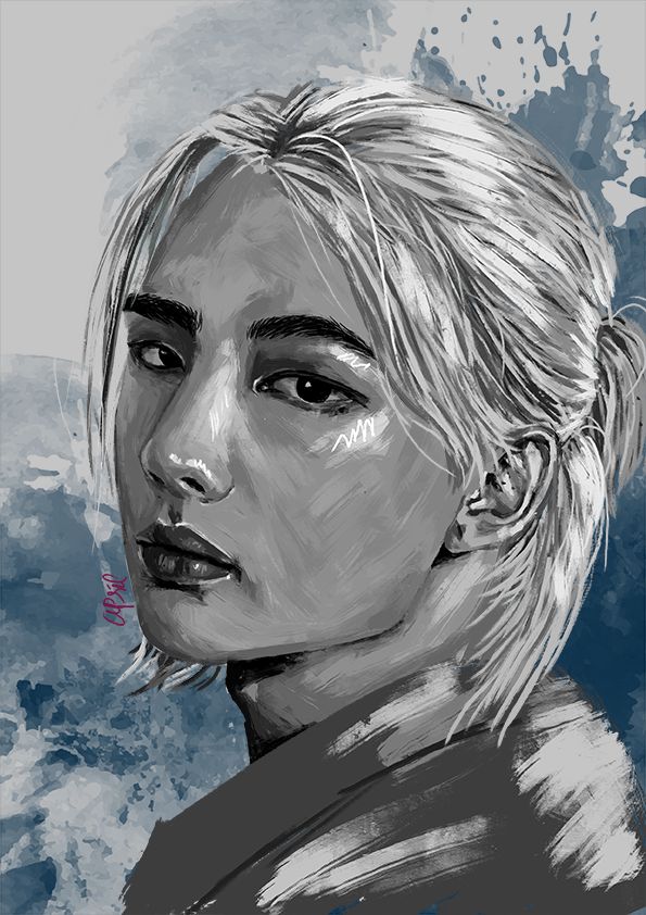 Tried new brush and style, made this Hyunjin fanart | Scrolller