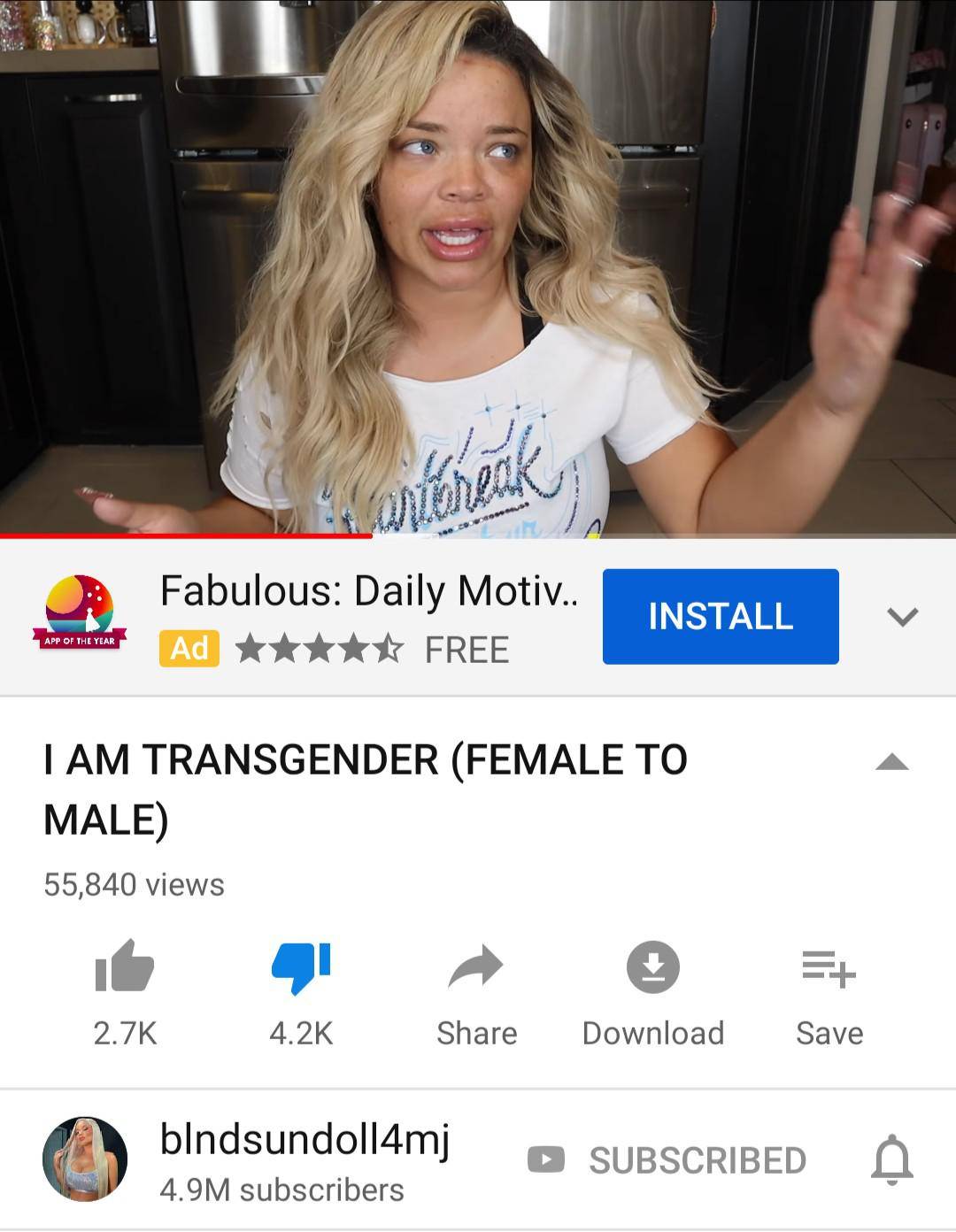 Trisha Paytas is, according to her, a "transgender gay man" what do you think of this? | Scrolller