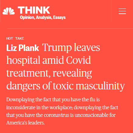 Trump leaving hospital = toxic masculinity | Scrolller