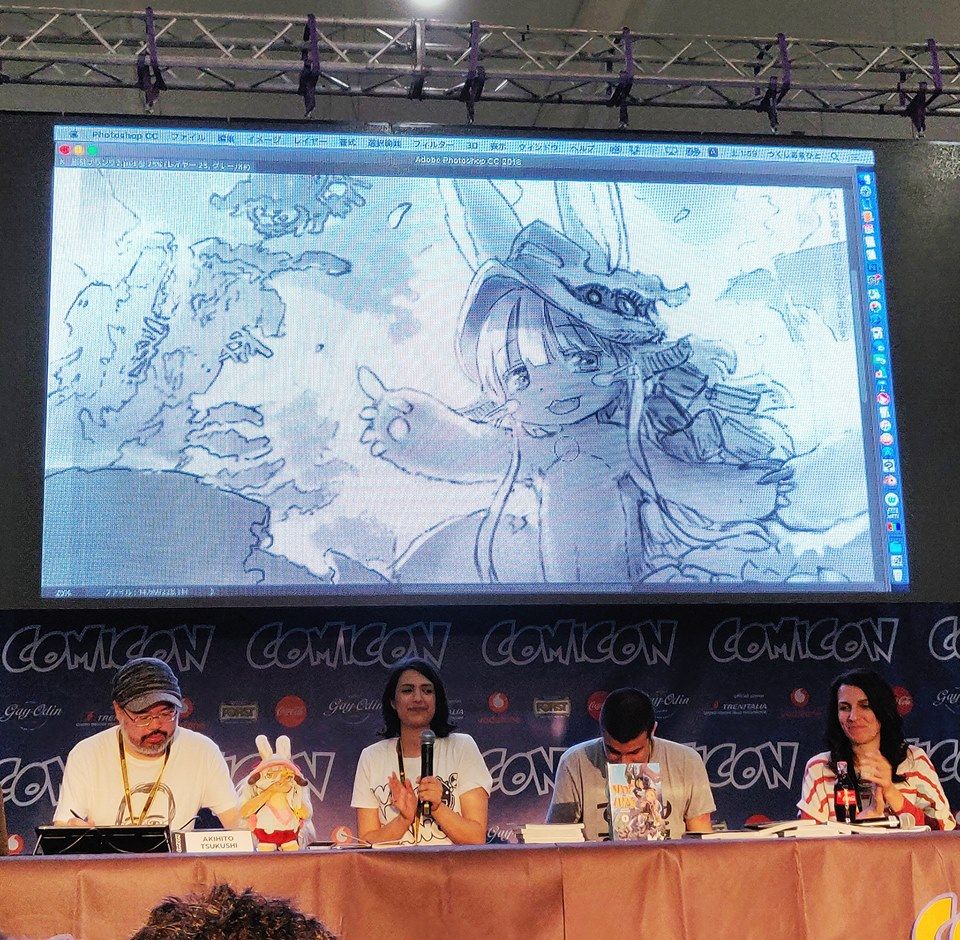 Tsukushi live-drawing at Italy's Comicon yesterday | Scrolller