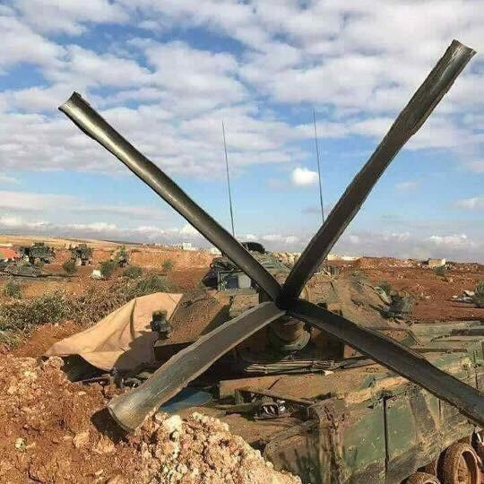 Turkish M60 with banana peeled main gun tube | Scrolller