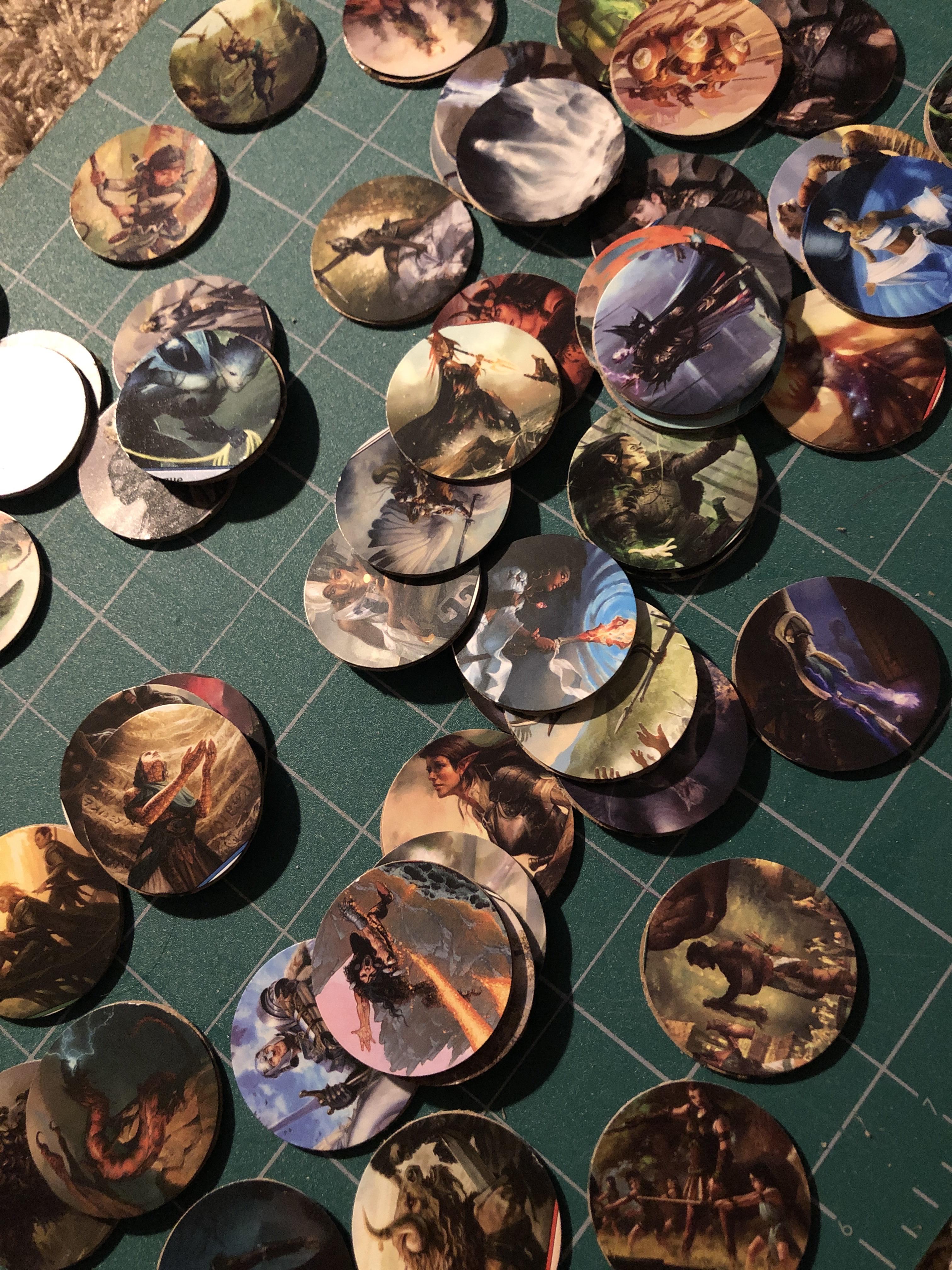 Turned some of my old magic cards into some creature tokens | Scrolller