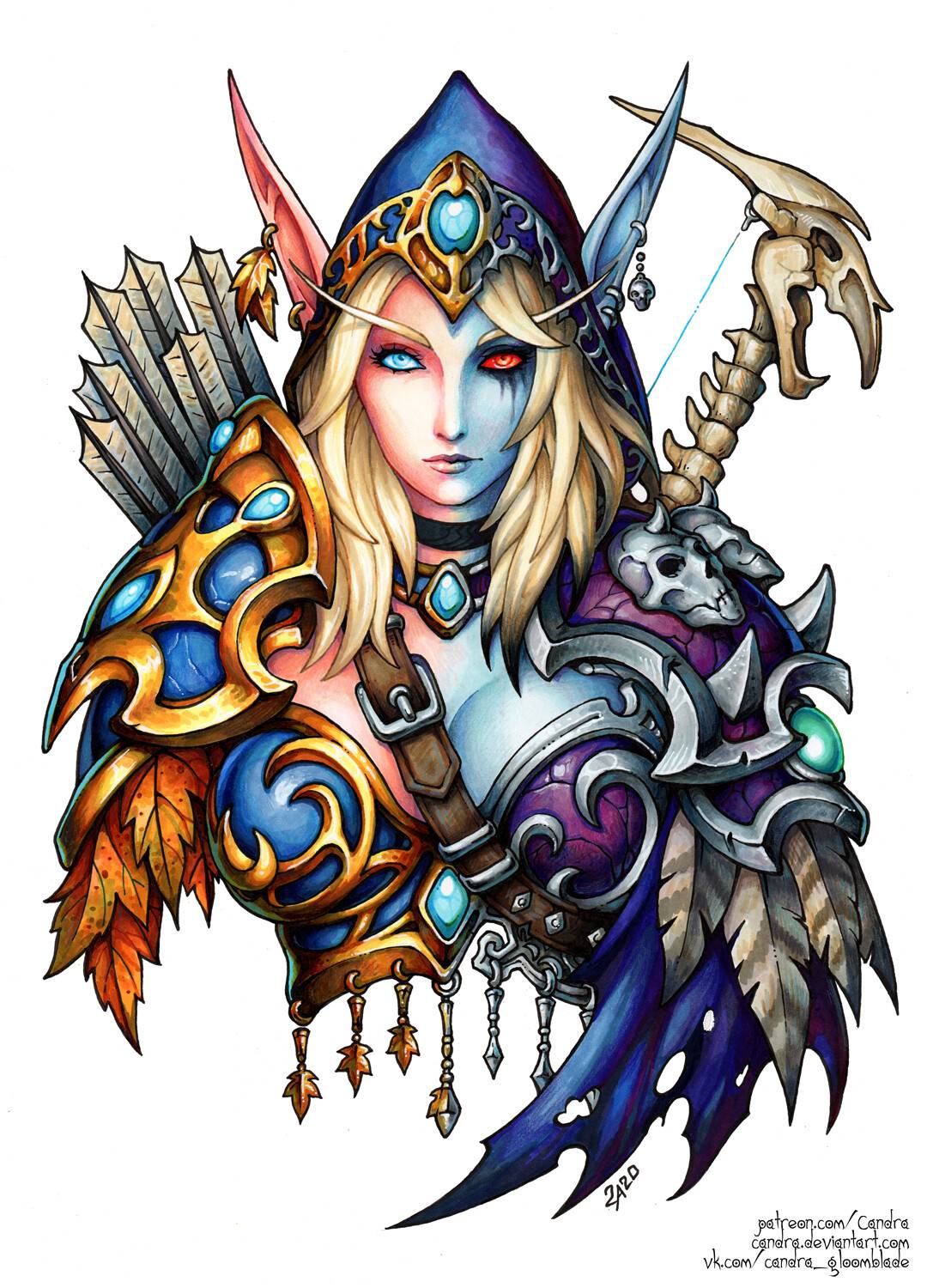 Two Faces of Sylvanas by Candra Gloomblade | Scrolller
