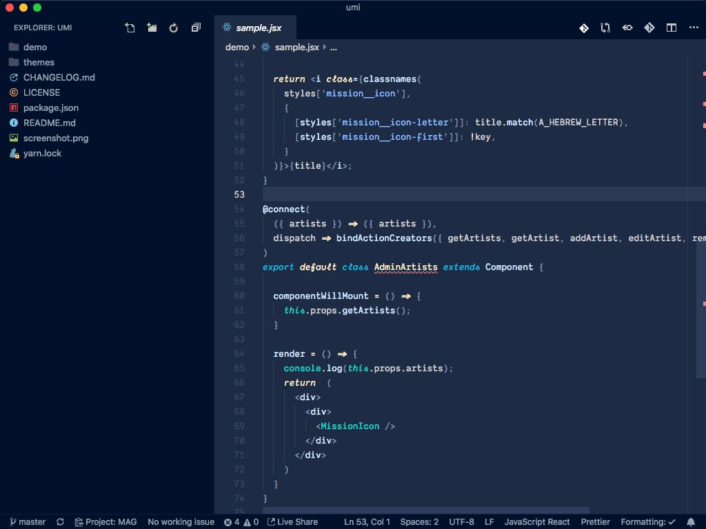 Umi - oceanic color based Visual Studio Code theme | Scrolller