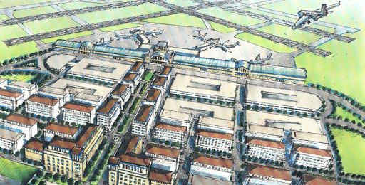 Unbuilt 1990s Proposal to turn El Toro Air Force Base into an Airport- Irvine, California ...