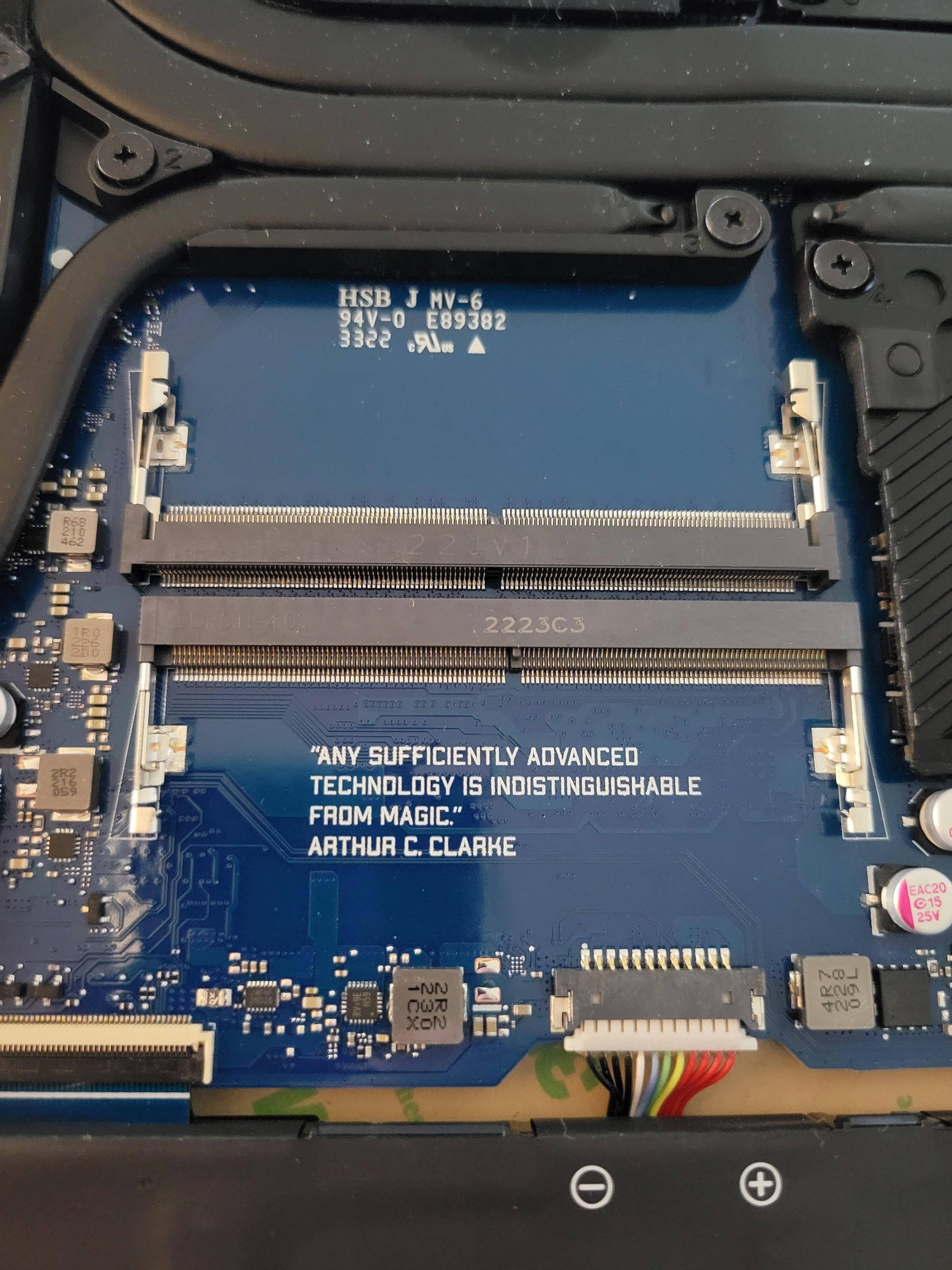 Under the RAM in my HP OMEN laptop | Scrolller