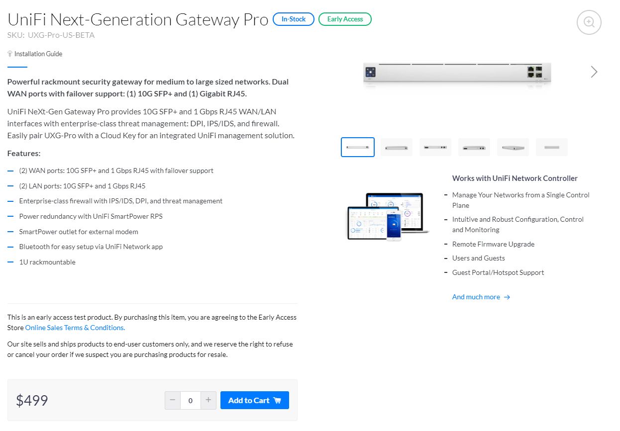 UniFi Next-Generation Gateway Pro in Early Access Store!! | Scrolller