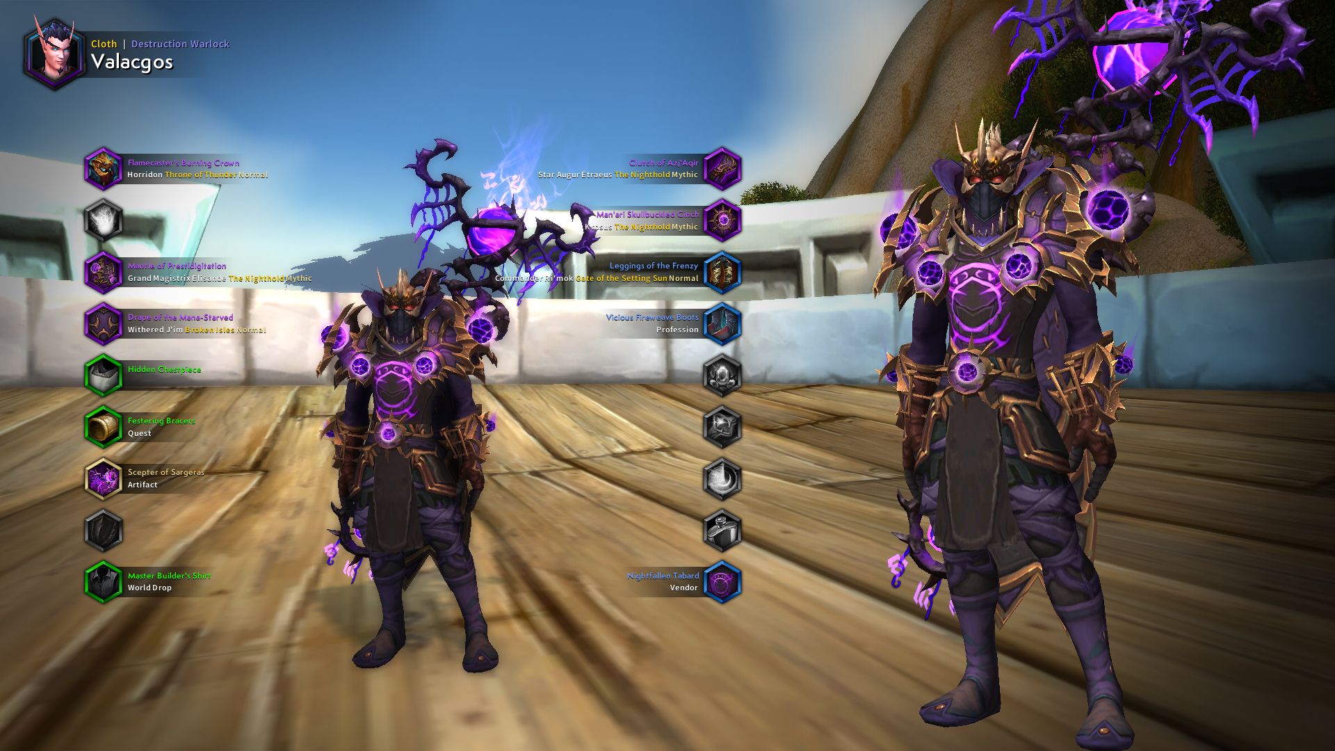 Updated my "Dark Warlock" mog today to look a little more beefy on my male velf. | Scrolller