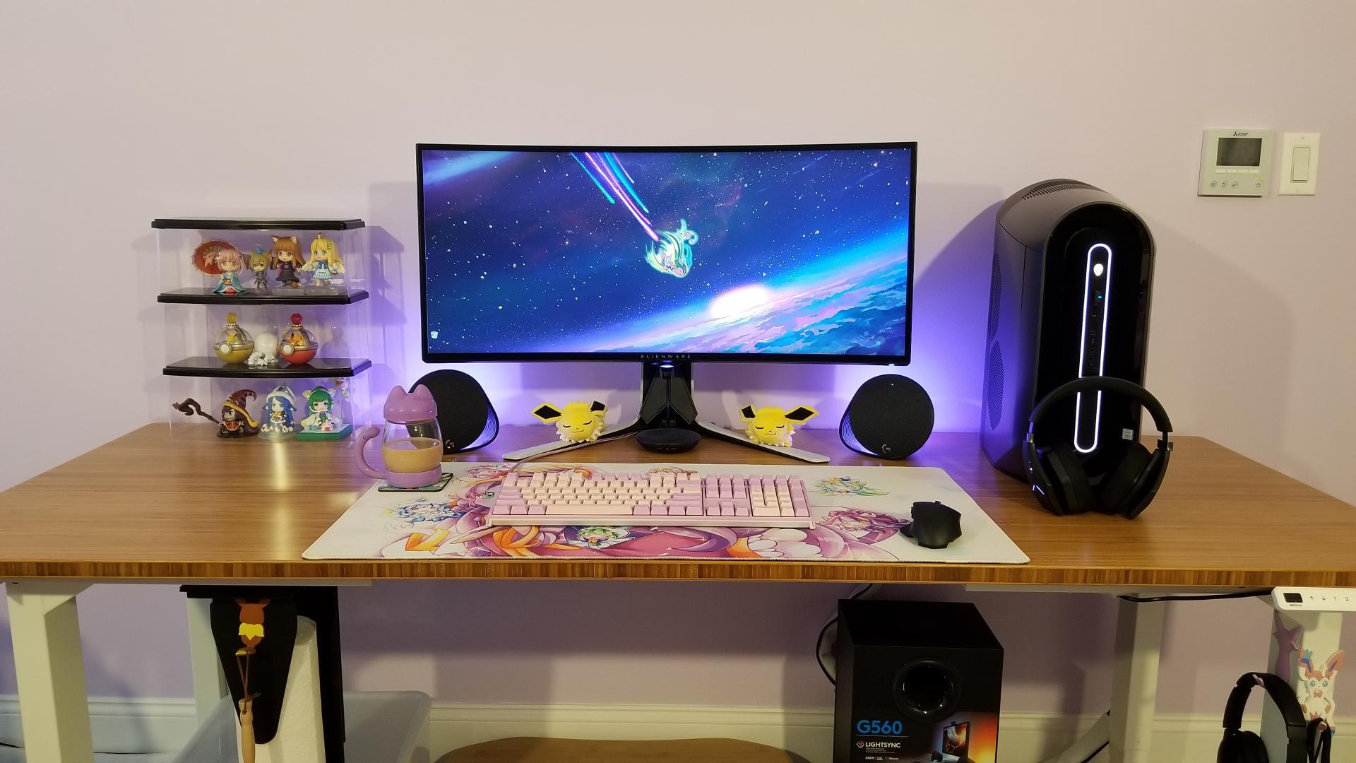 Updated WFH/Gaming set up! Needs more purple.. | Scrolller