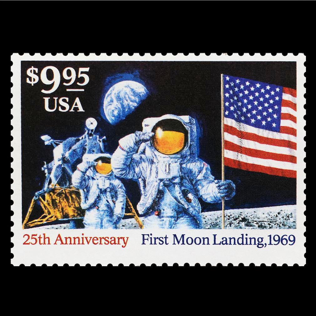 US postage stamp. Scott #2842 (1994) - Moon Landing 25th Anniversary ...