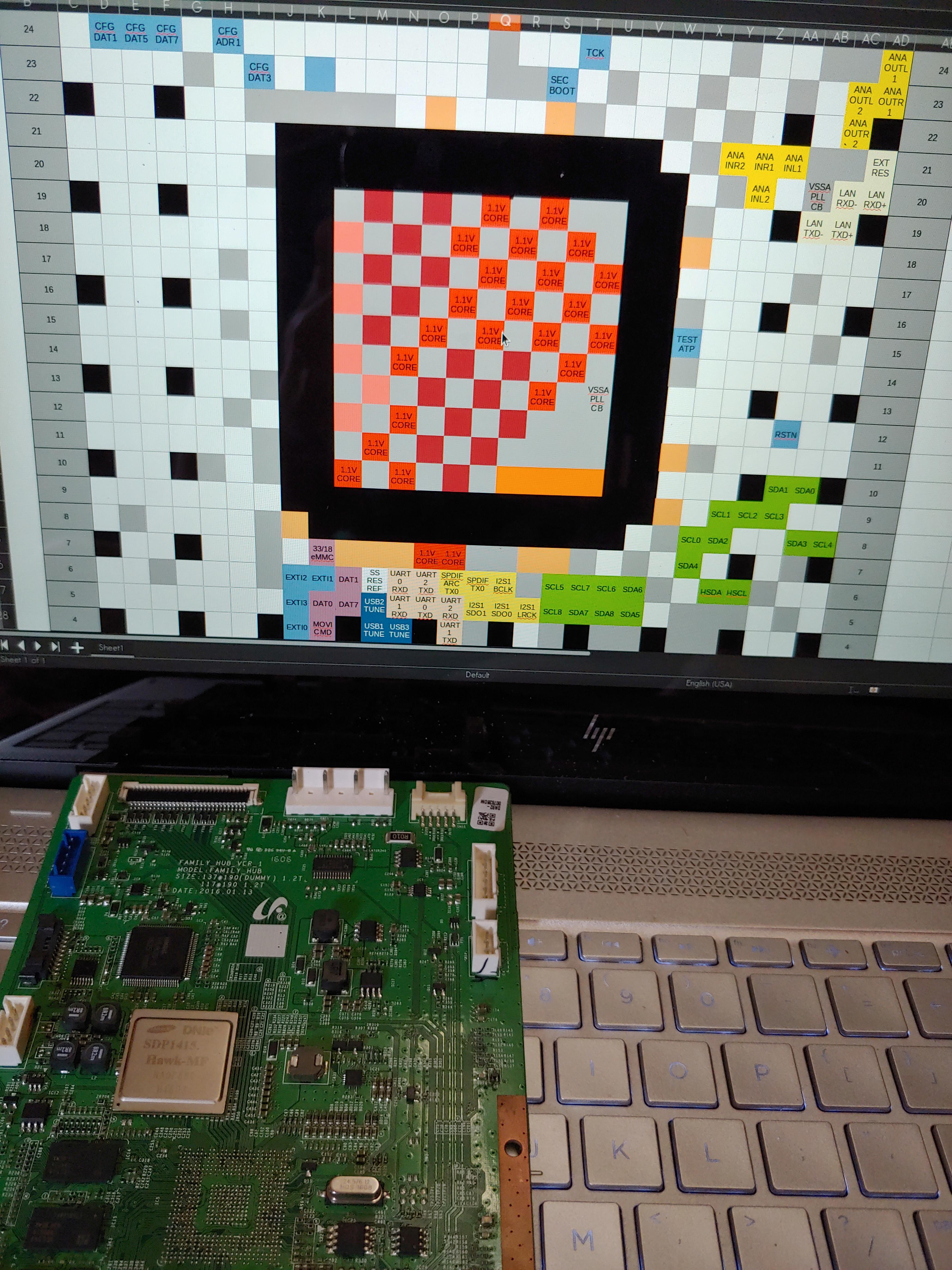 Using a spreadsheet to reverse engineer the pinout of a BGA smart TV SoC | Scrolller