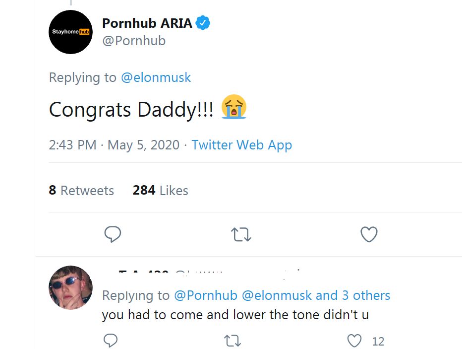 Using the announcement of a baby being born as a platform to do pornography marketing | Scrolller