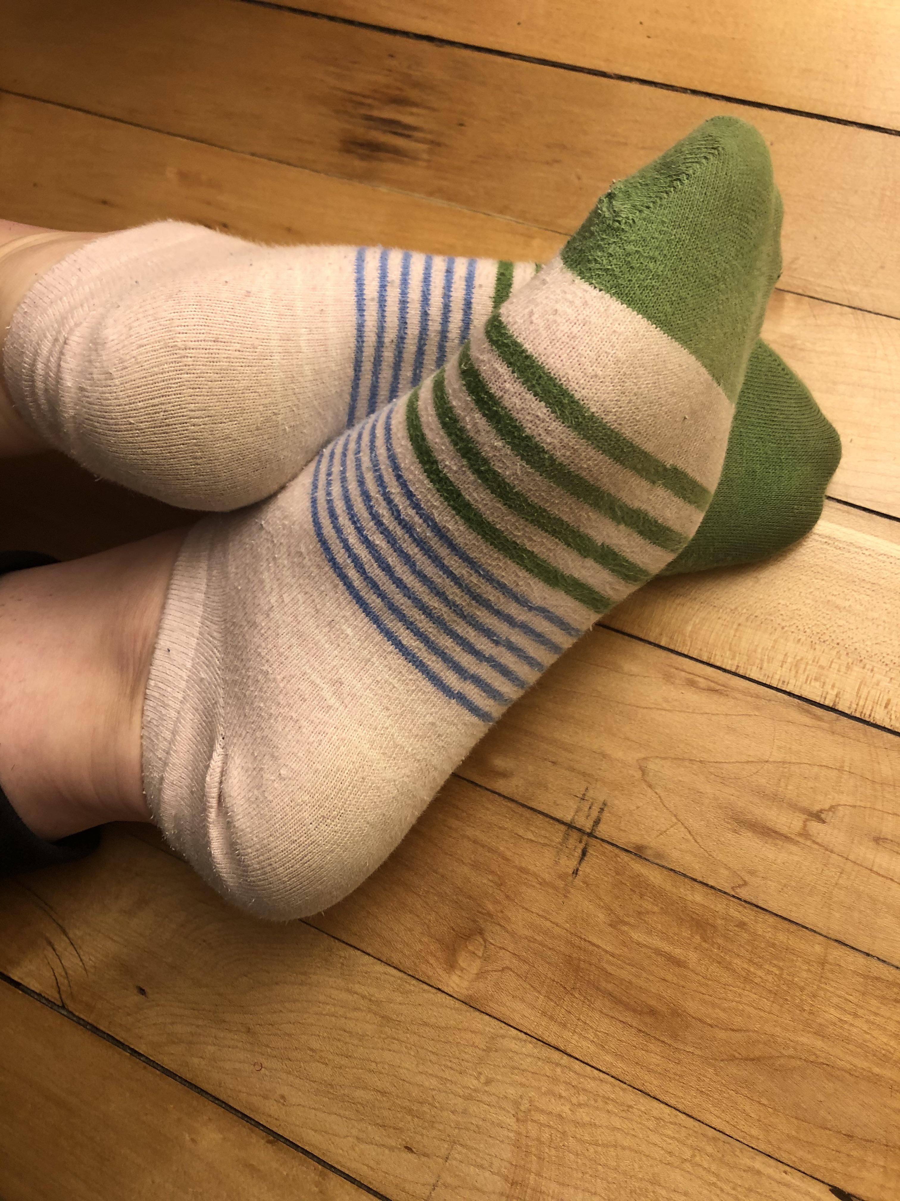 Very sweaty socks... Wore them to work all day and worked out in them after 😇 | Scrolller