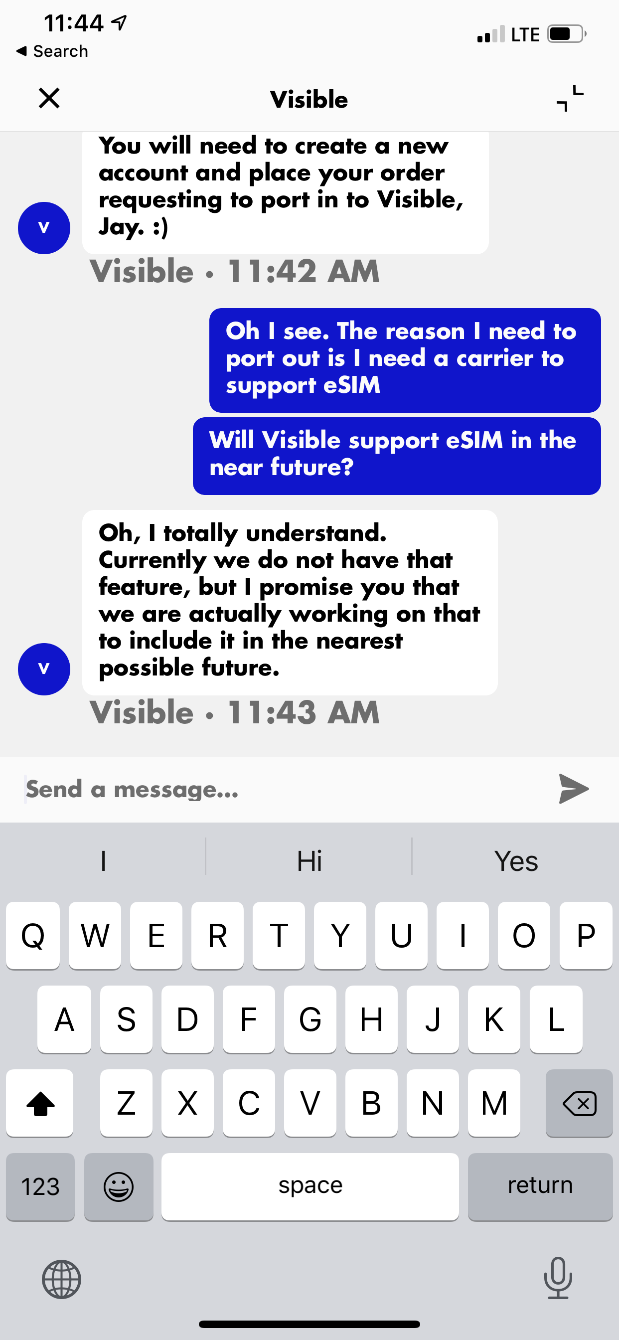 Visible is adding eSIM feature! | Scrolller