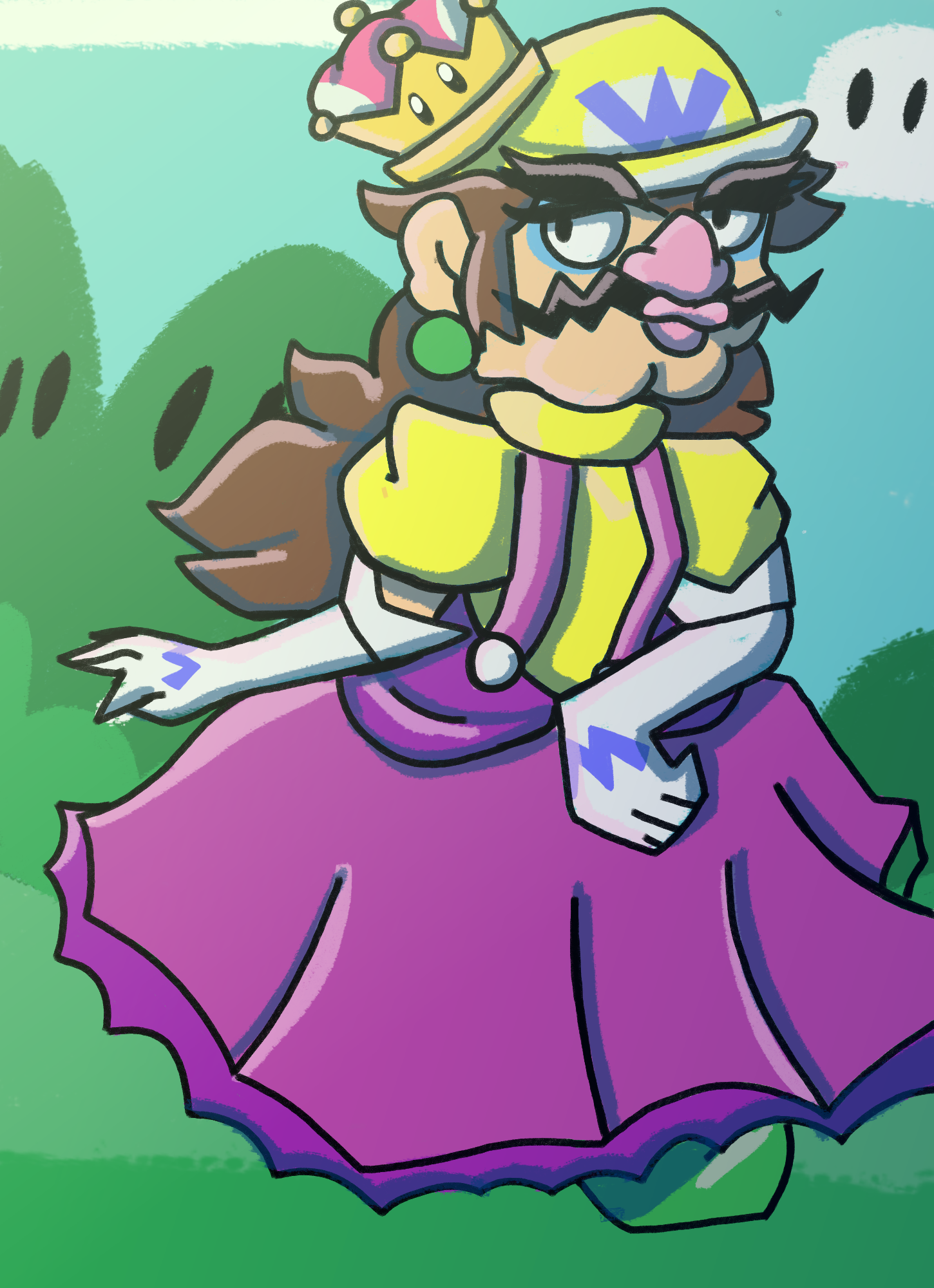 Wario-ette (art by - me) | Scrolller