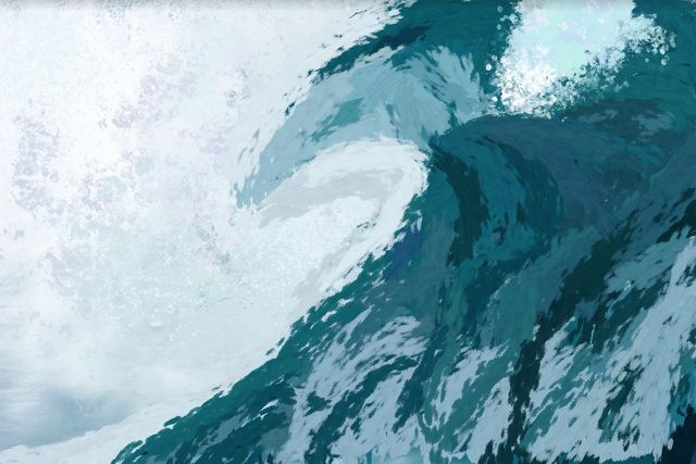 I drew an ocean wave!(OC) | Scrolller