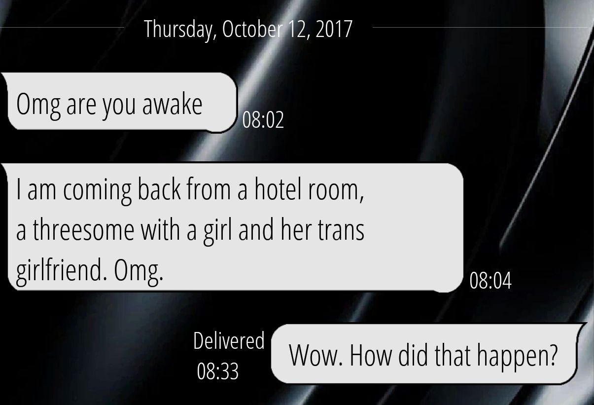 We are in different countries right now... so sometimes I wake up to texts like these ...