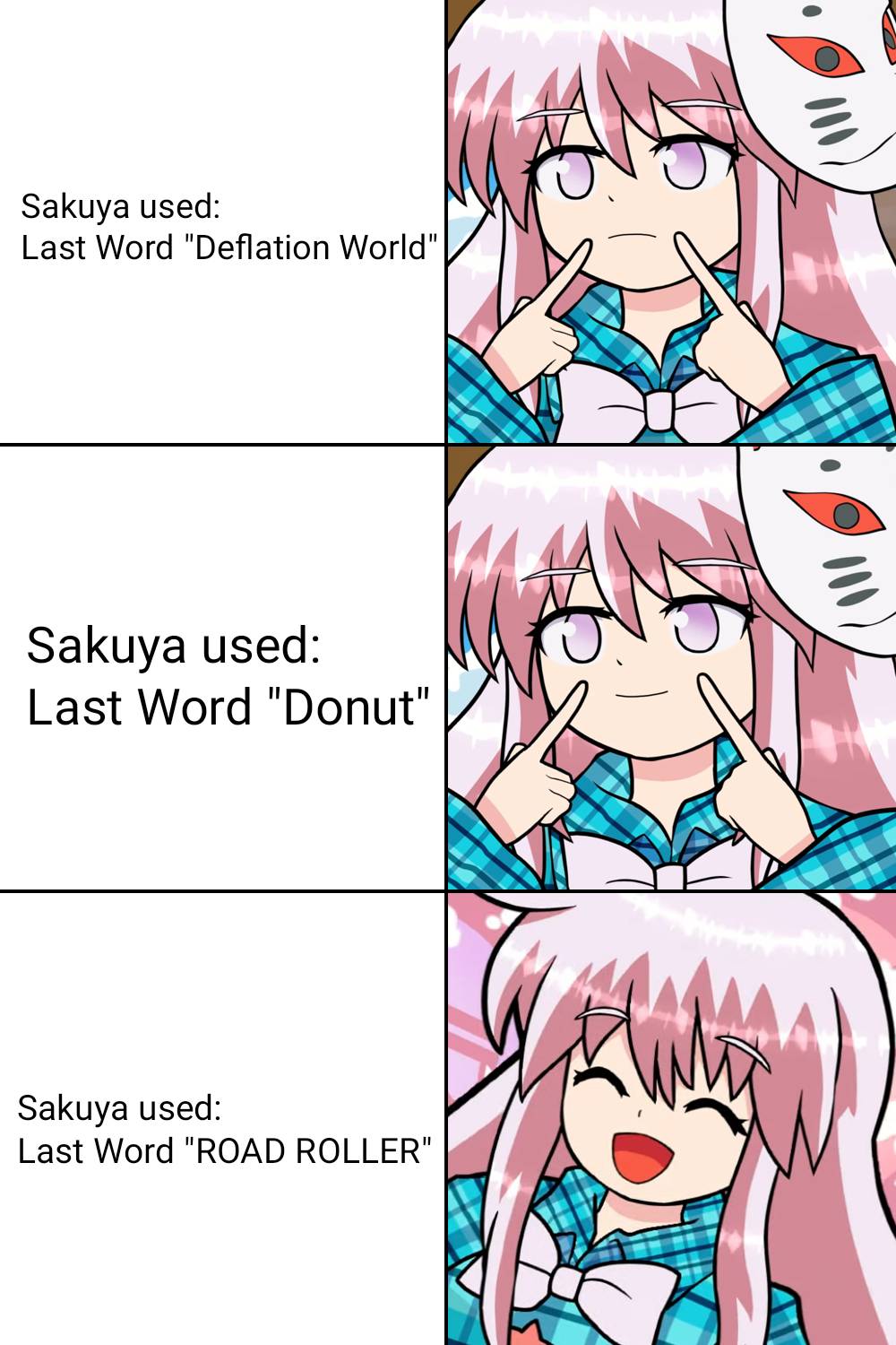 We need more JOJO REFERENCE on Sakuya's Last Word | Scrolller